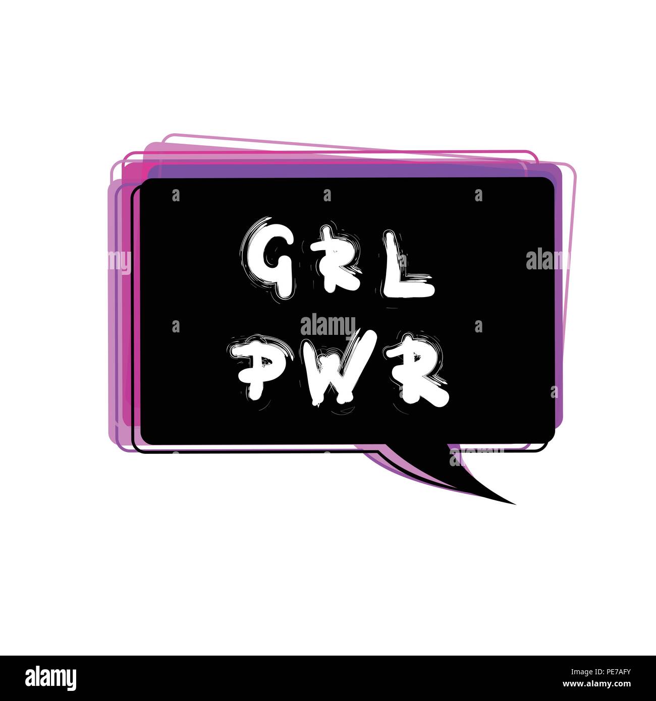 Girl Power composition. Vector illustration Stock Vector Image & Art ...