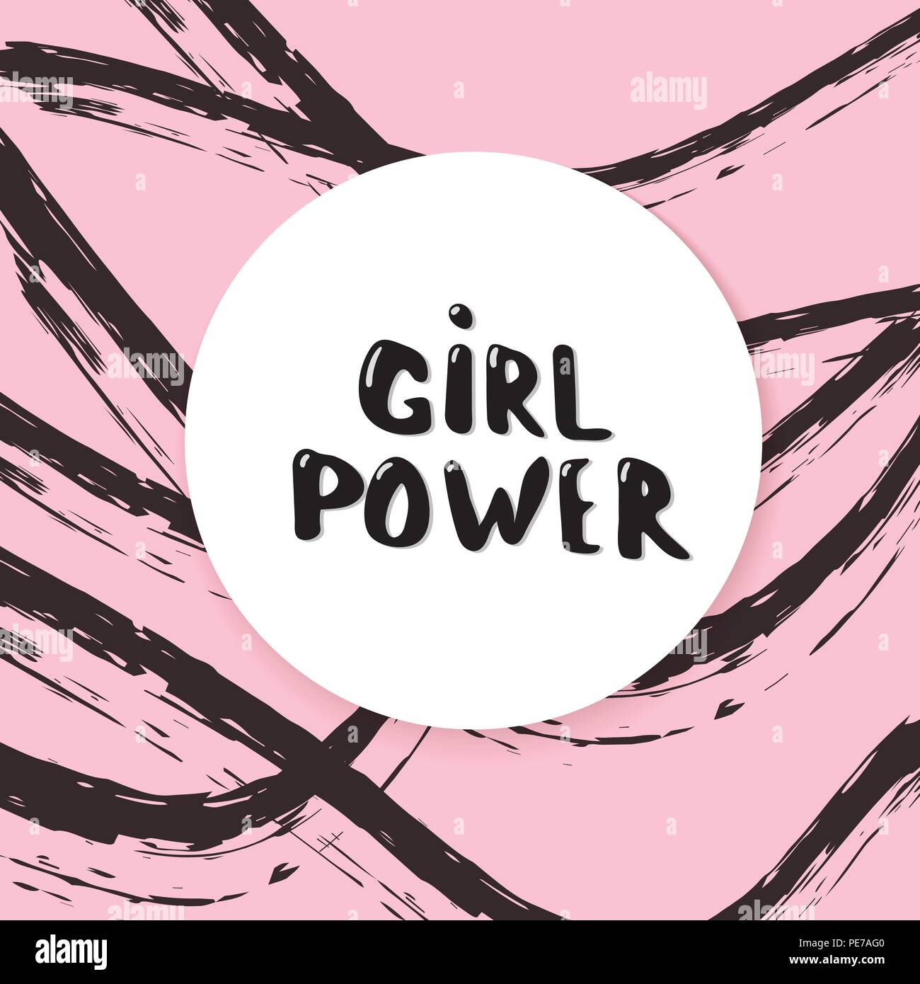 Girl Power composition. Vector illustration Stock Vector Image & Art ...