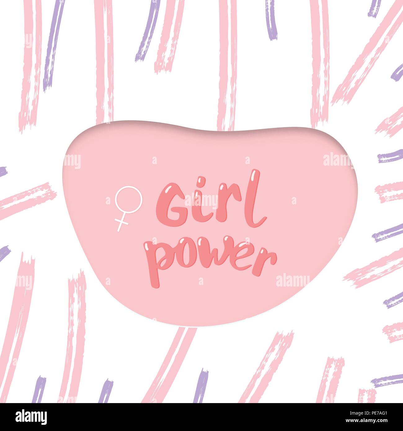 Girl Power composition. Vector illustration Stock Vector Image & Art ...