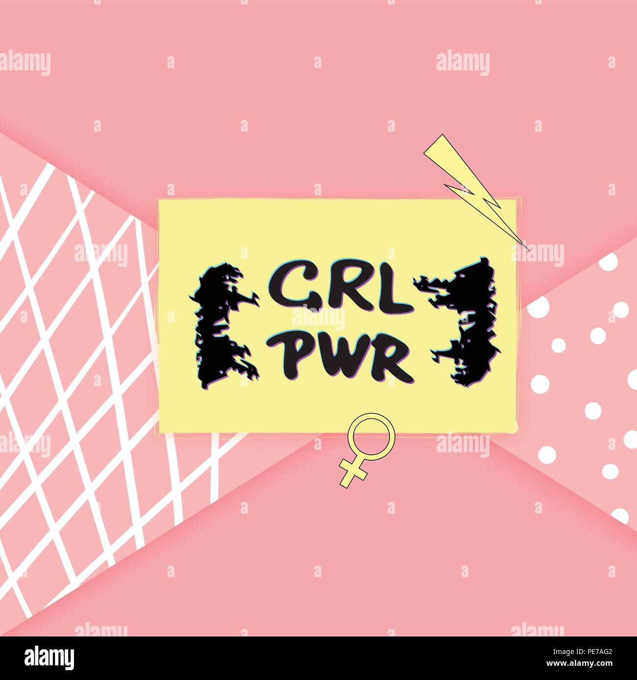 Girl Power composition. Vector illustration Stock Vector Image & Art ...
