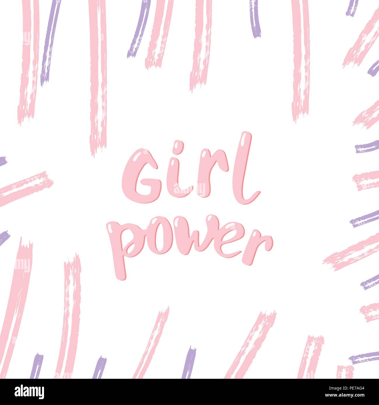 Girl Power composition. Vector illustration Stock Vector Image & Art ...