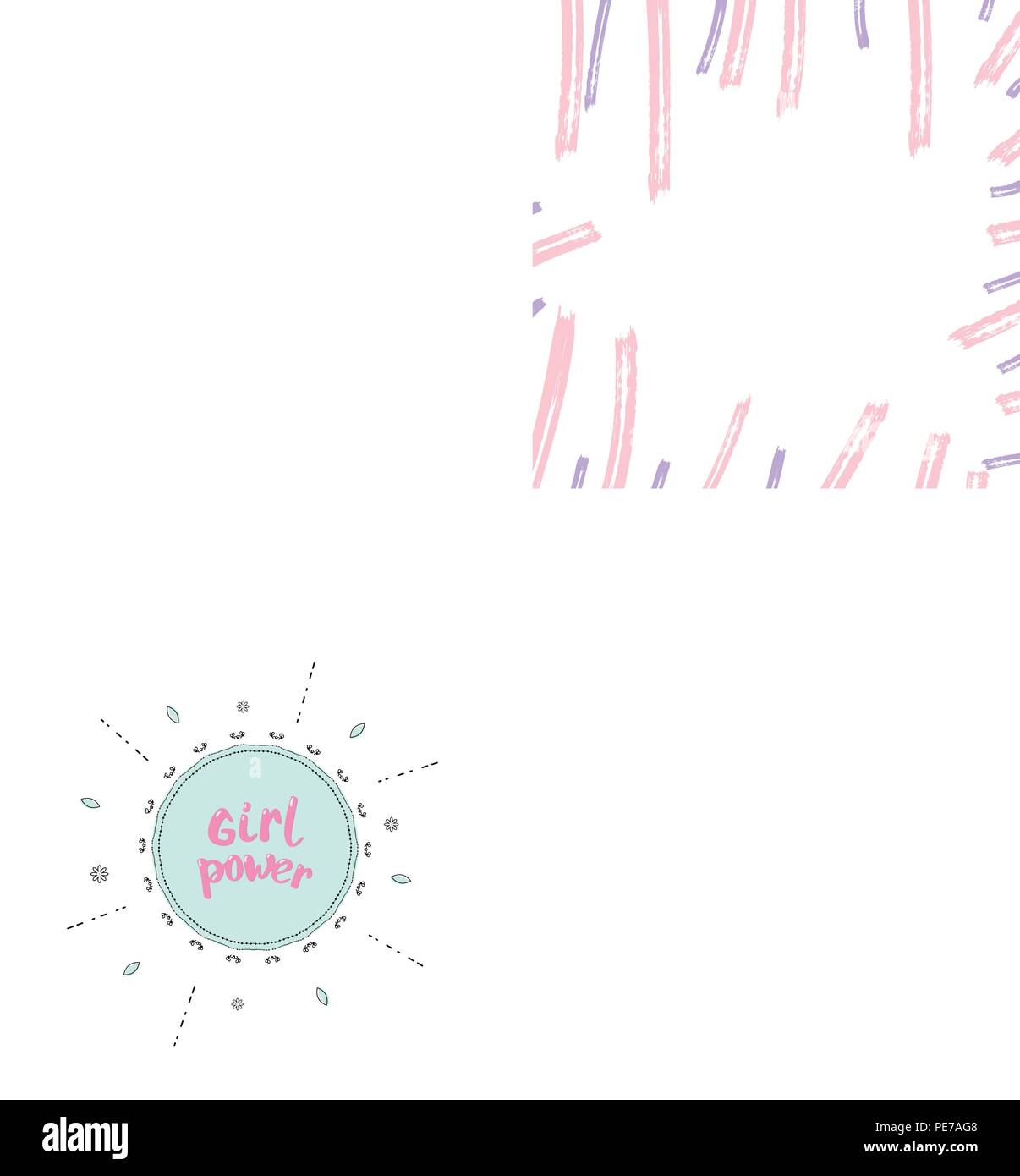 Girl Power composition. Vector illustration Stock Vector Image & Art ...
