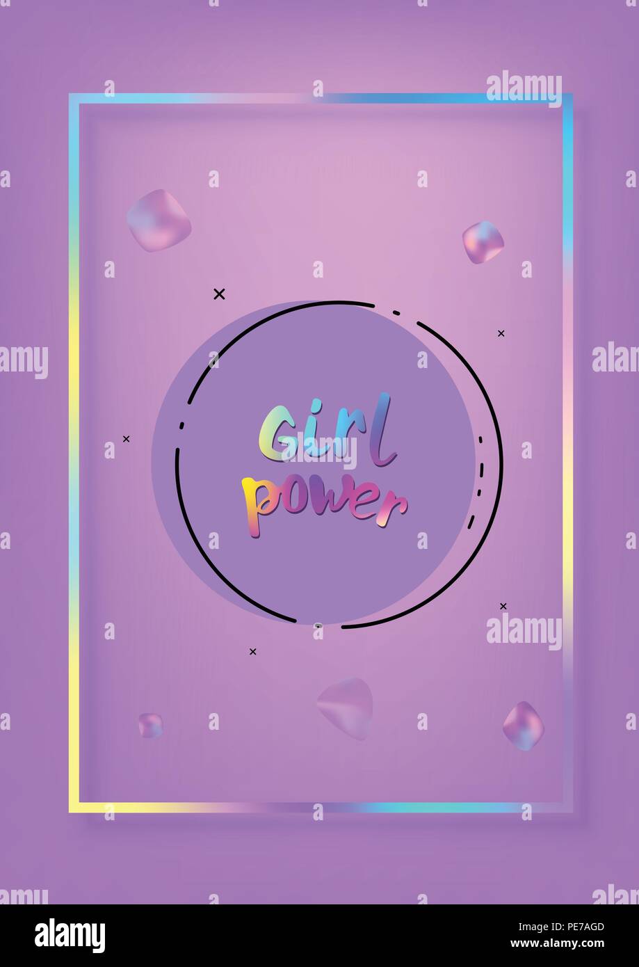 Girl Power composition. Vector illustration Stock Vector Image & Art ...