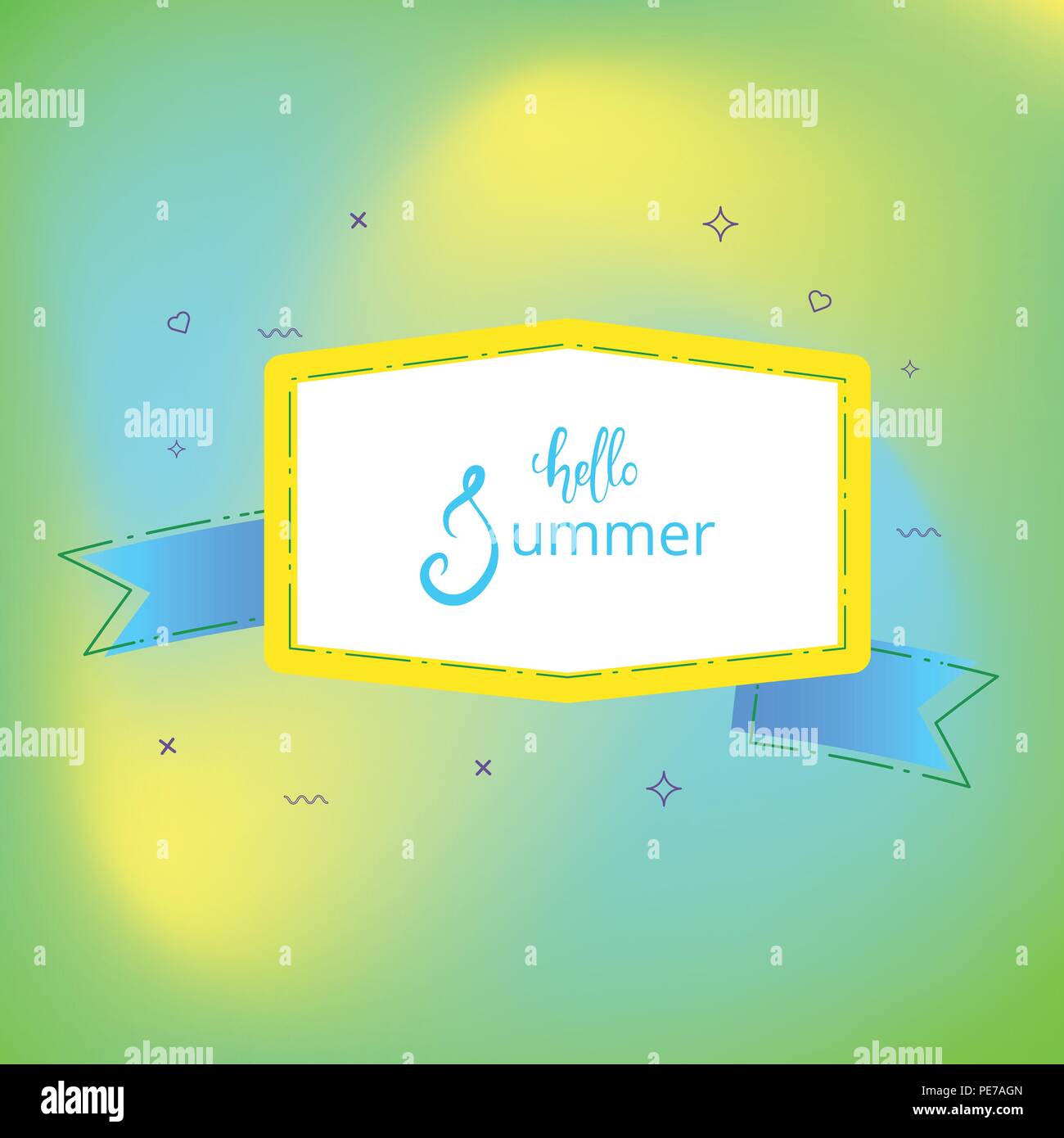 Hello Summer banner. Vector illustration Stock Vector Image & Art - Alamy