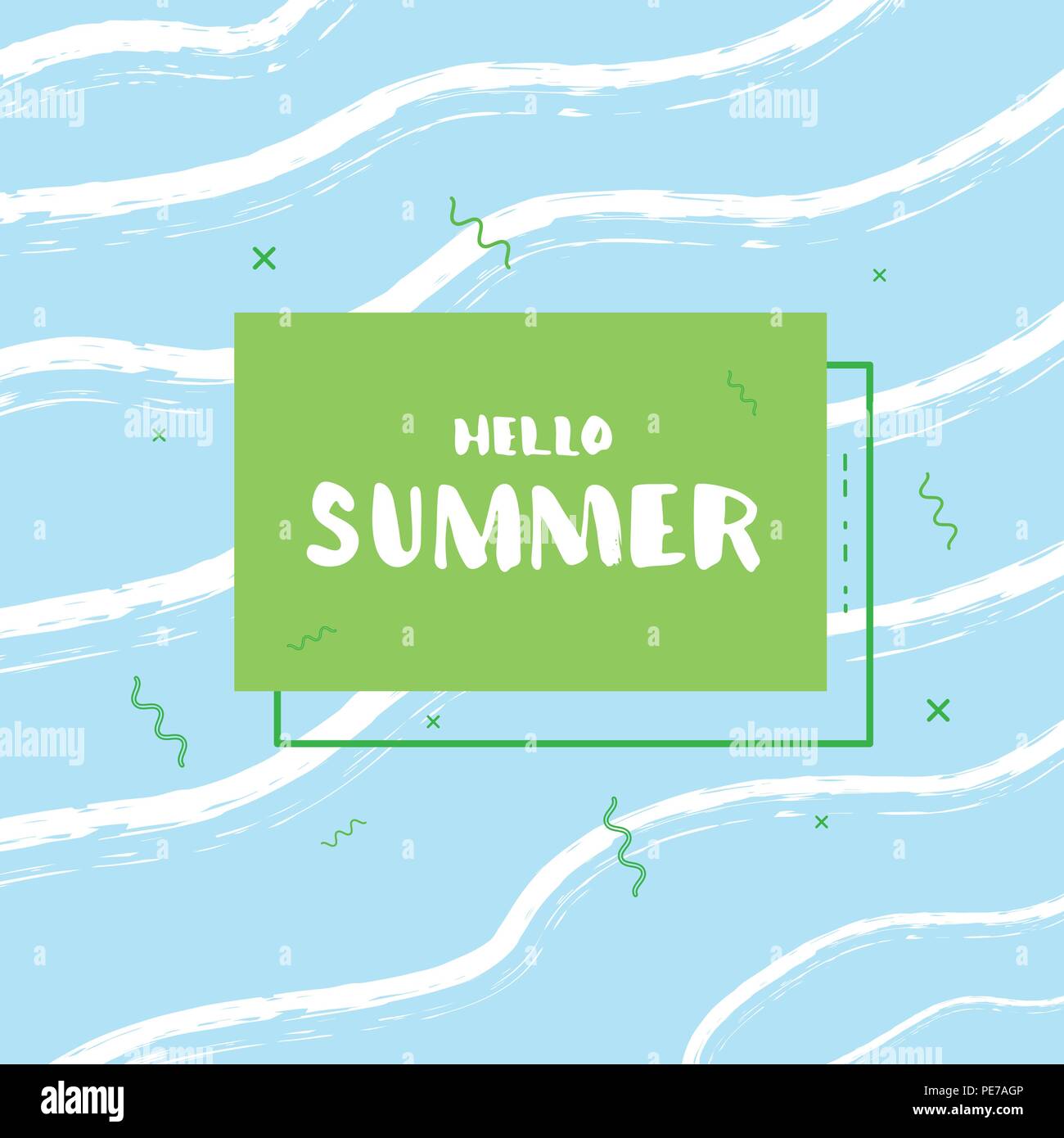 Hello Summer banner. Vector illustration Stock Vector Image & Art - Alamy