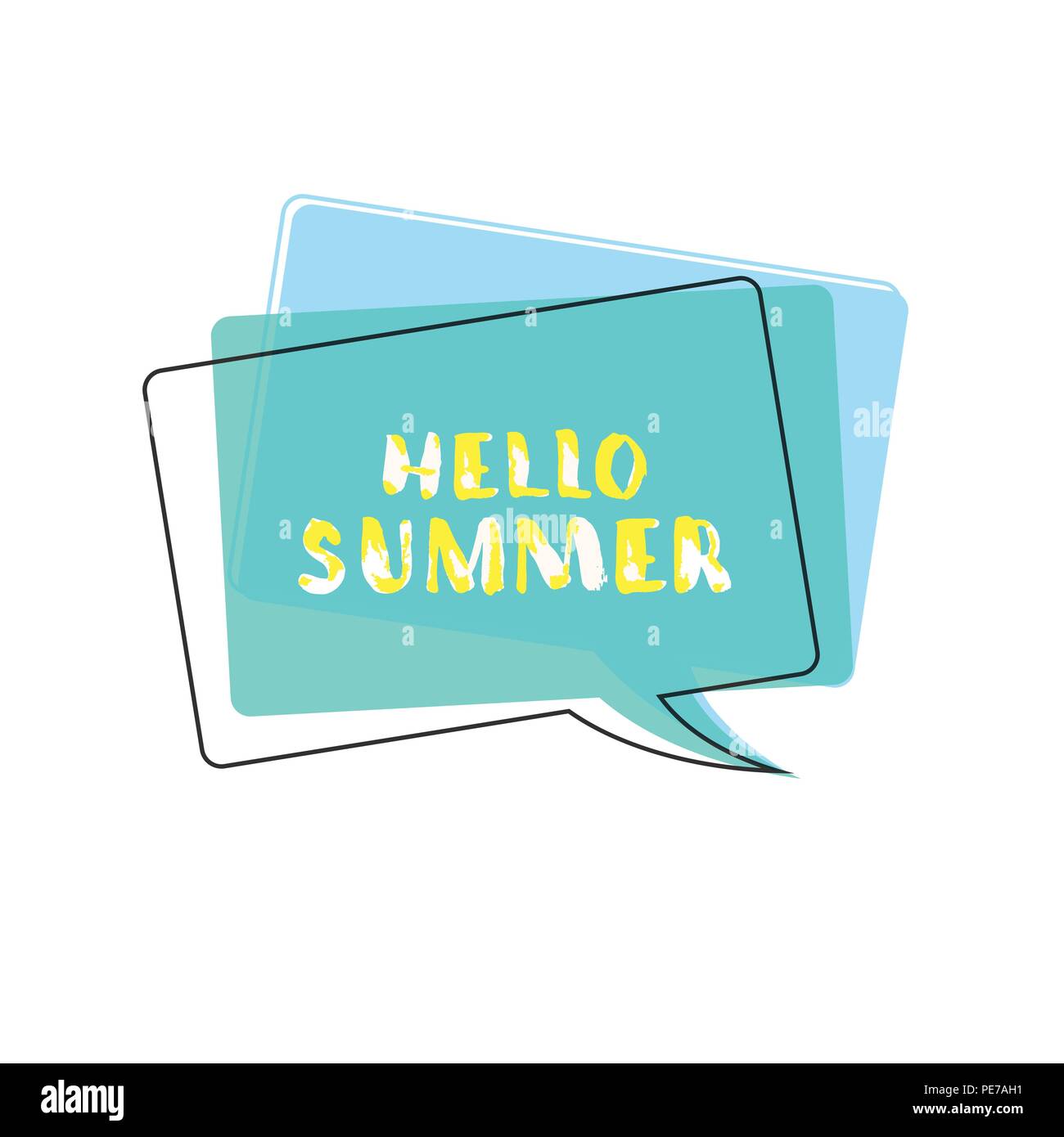 Hello Summer banner. Vector illustration Stock Vector Image & Art - Alamy