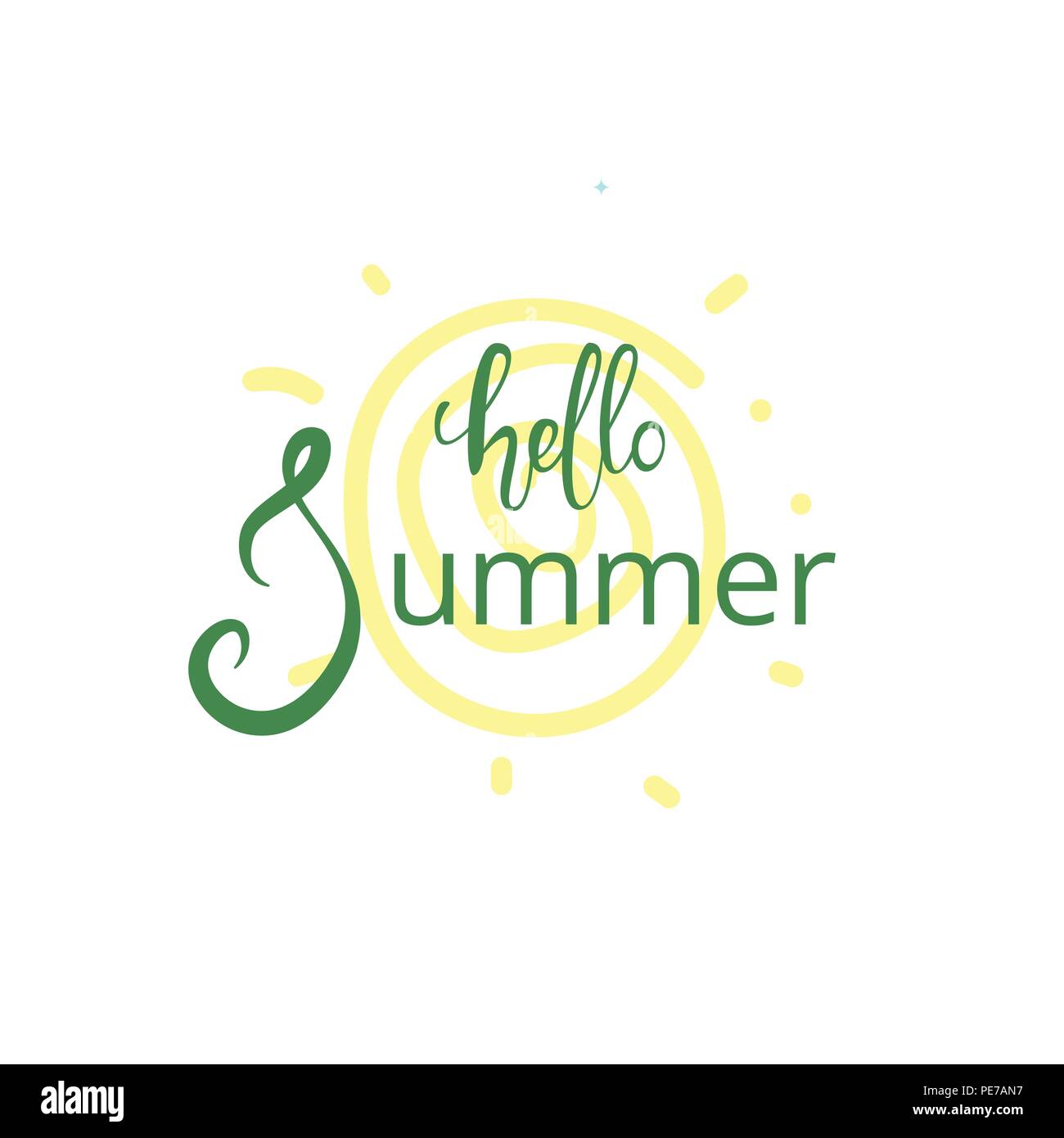 Hello Summer banner. Vector illustration Stock Vector Image & Art - Alamy
