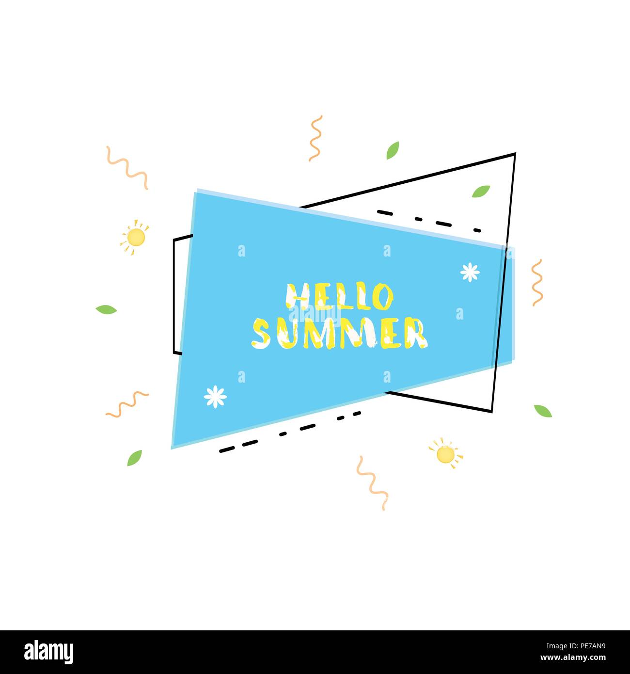 Hello Summer banner. Vector illustration Stock Vector Image & Art - Alamy