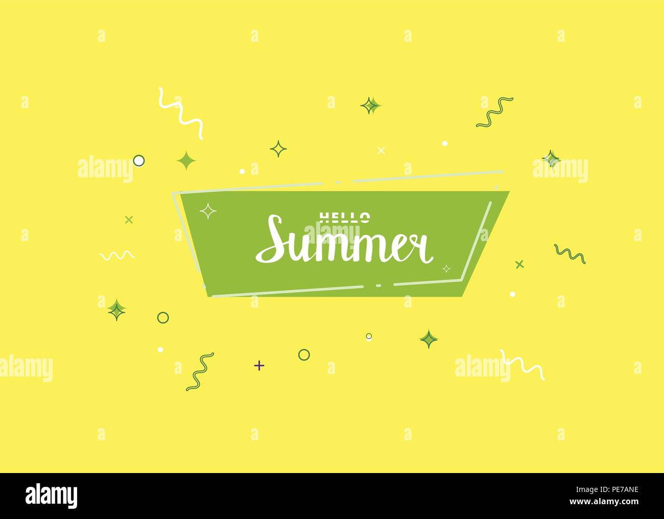 Hello Summer banner. Vector illustration Stock Vector Image & Art - Alamy