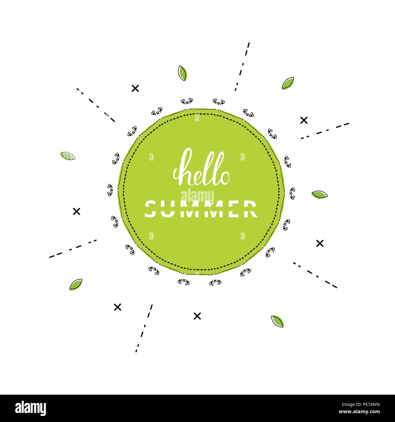 Hello Summer banner. Vector illustration Stock Vector Image & Art - Alamy