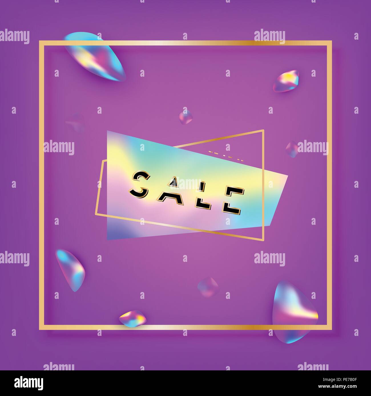 Sale card. Square banner for web. Vector illustration Stock Vector ...
