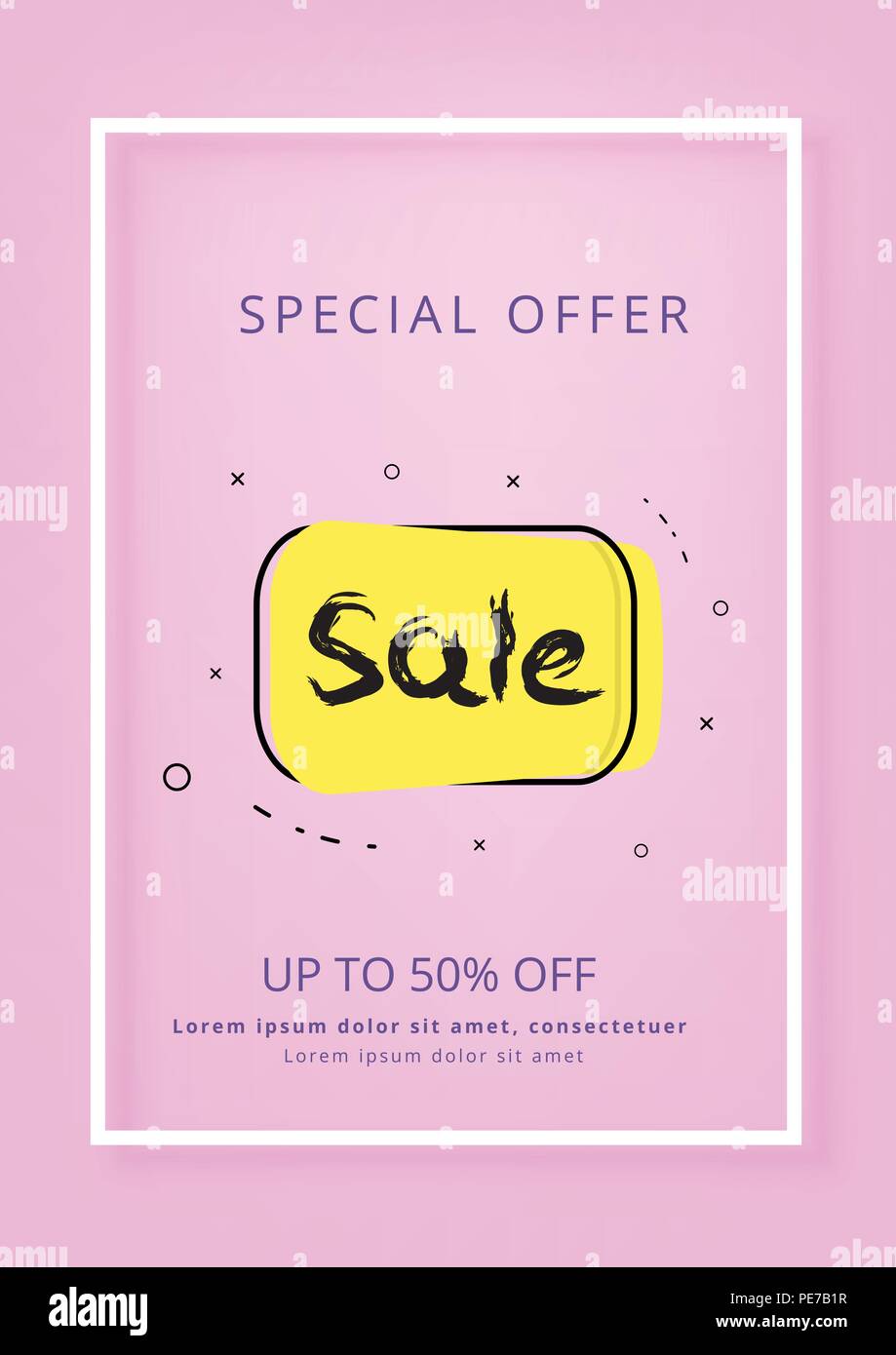 Sale inscription. Vertical template for graphic design. Vector ...