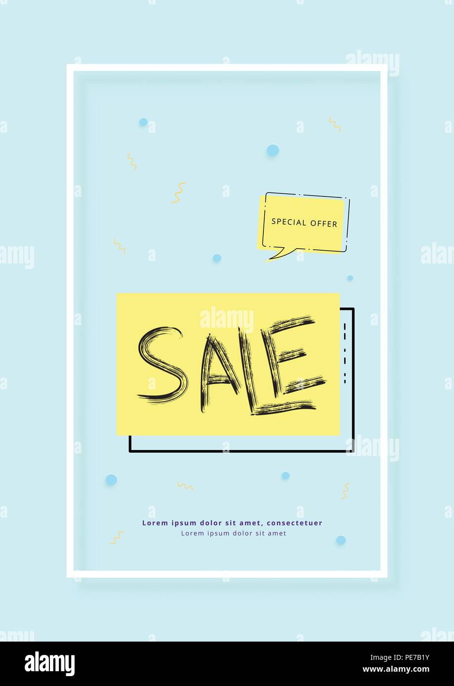 Sale card. Template for advertising. Vector illustration Stock Vector ...