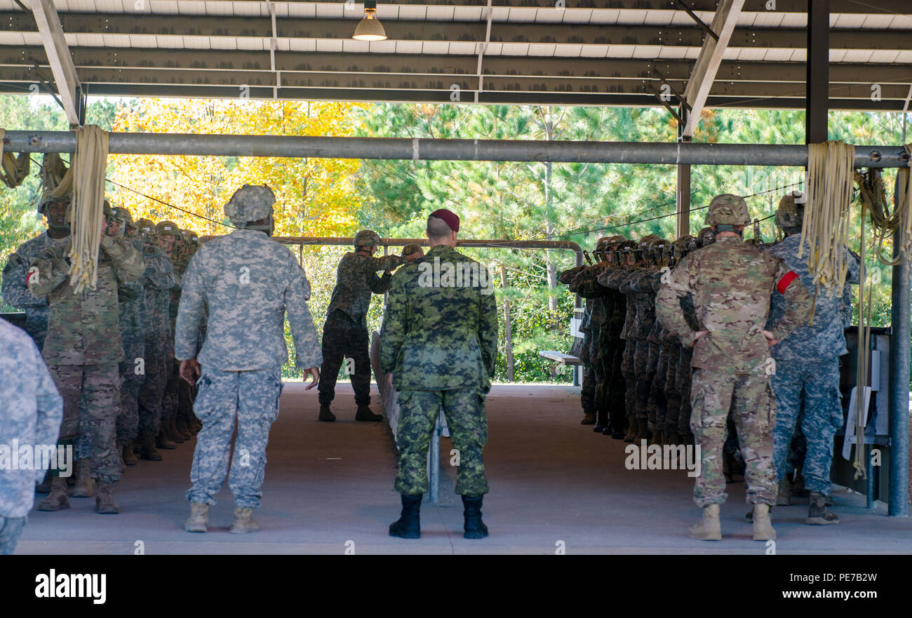 Paratroopers and jumpmasters with the 82nd Airborne Division, along ...