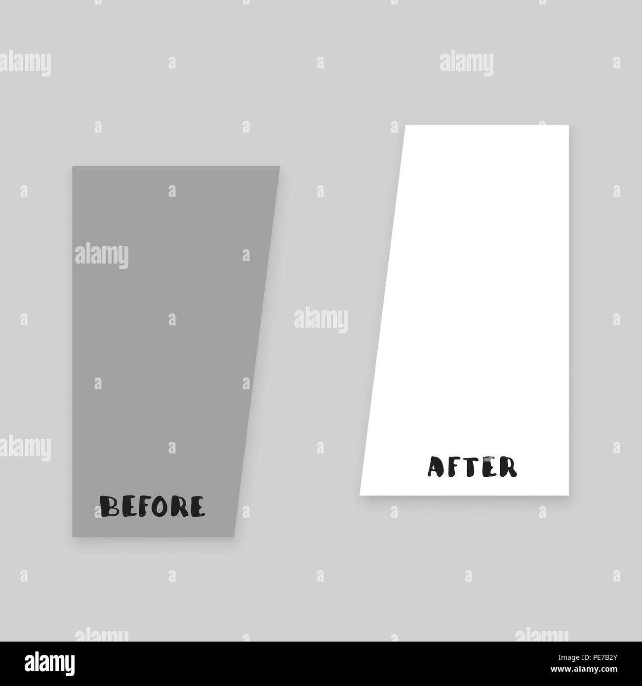 Template background before and after. Vector illustration Stock Vector ...