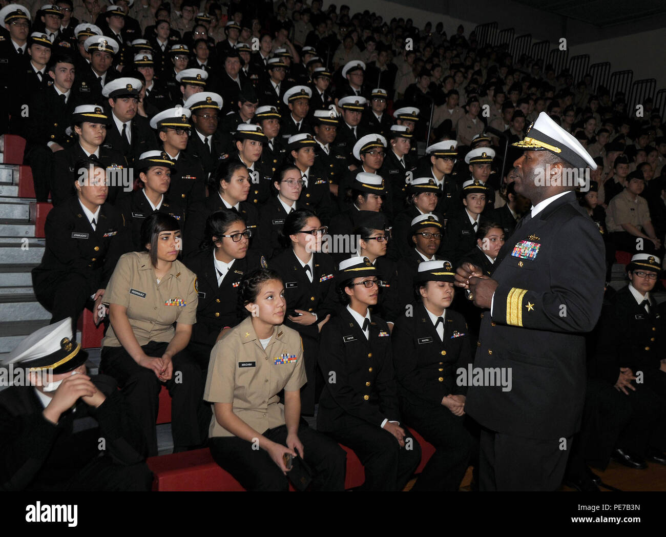 Speaks to navy junior reserve officers training corps njrotc cadets hi ...