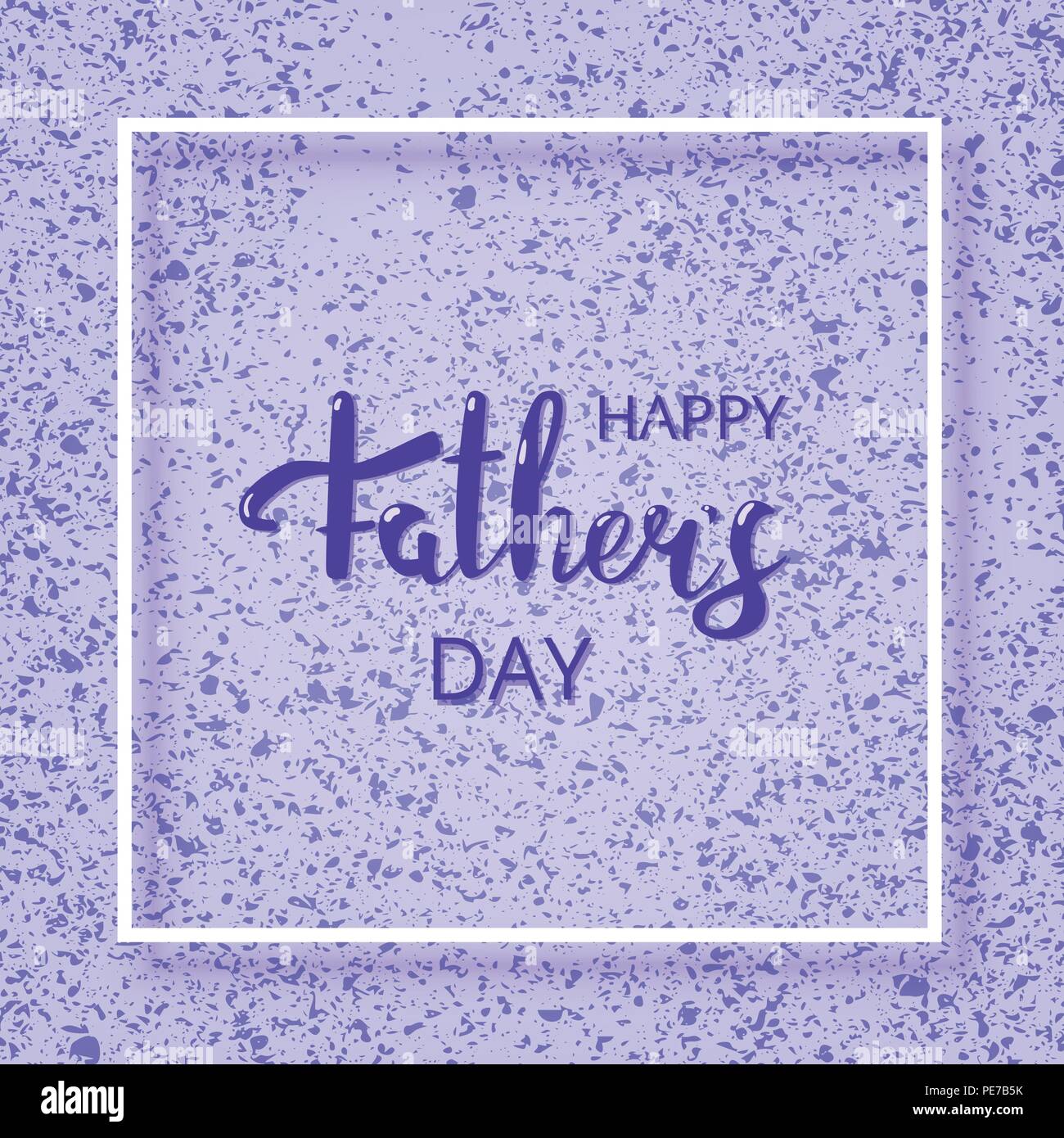 Happy Father's Day Square Card with Textured Background and Frame ...