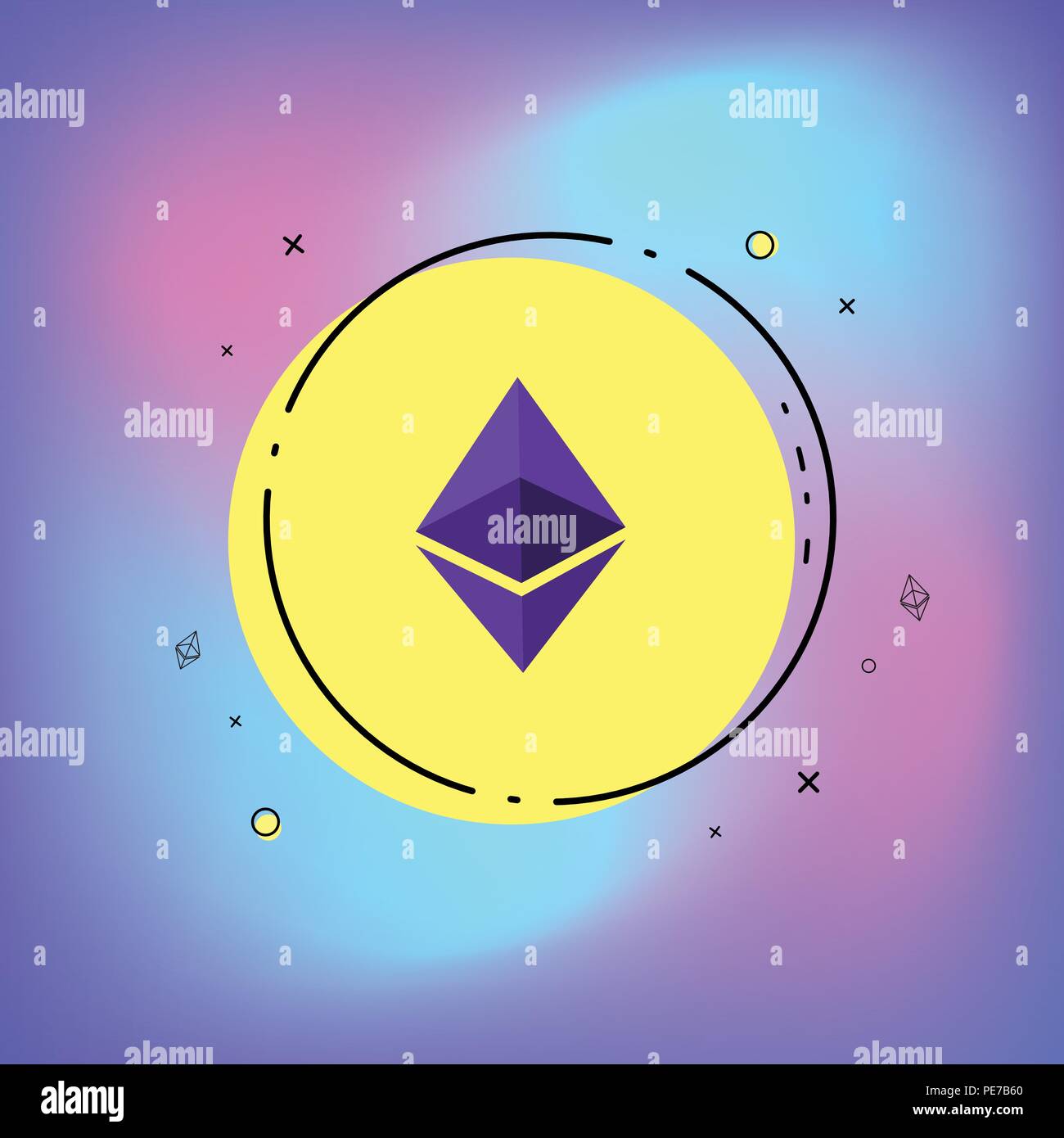 Ethereum sign. Vector illustration Stock Vector Image & Art - Alamy