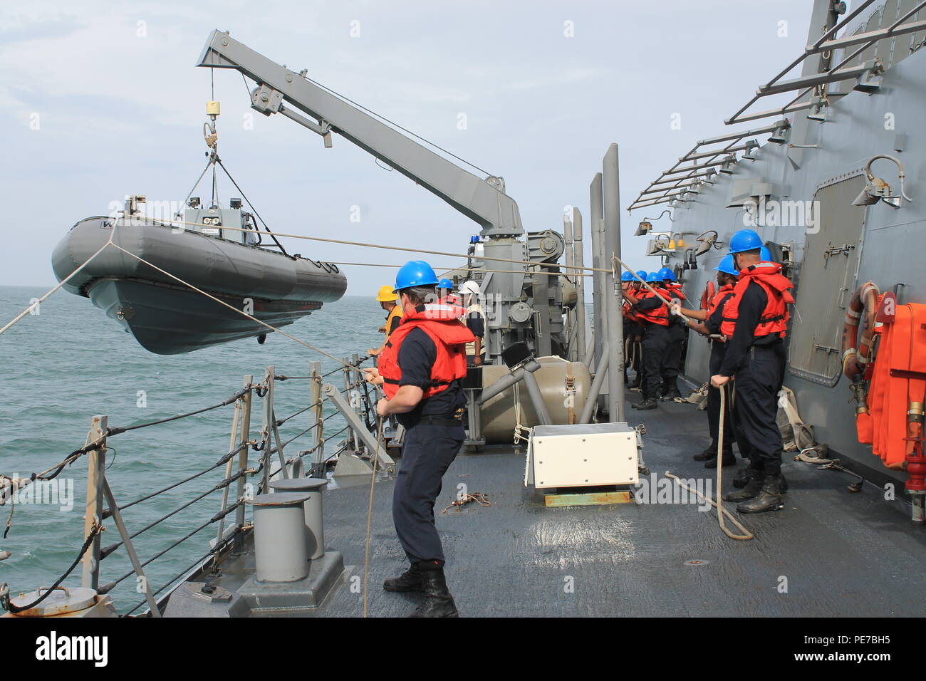 151028-N-SQ175-001 VACAPES OPAREA (Oct. 28, 2015) Sailors aboard the ...