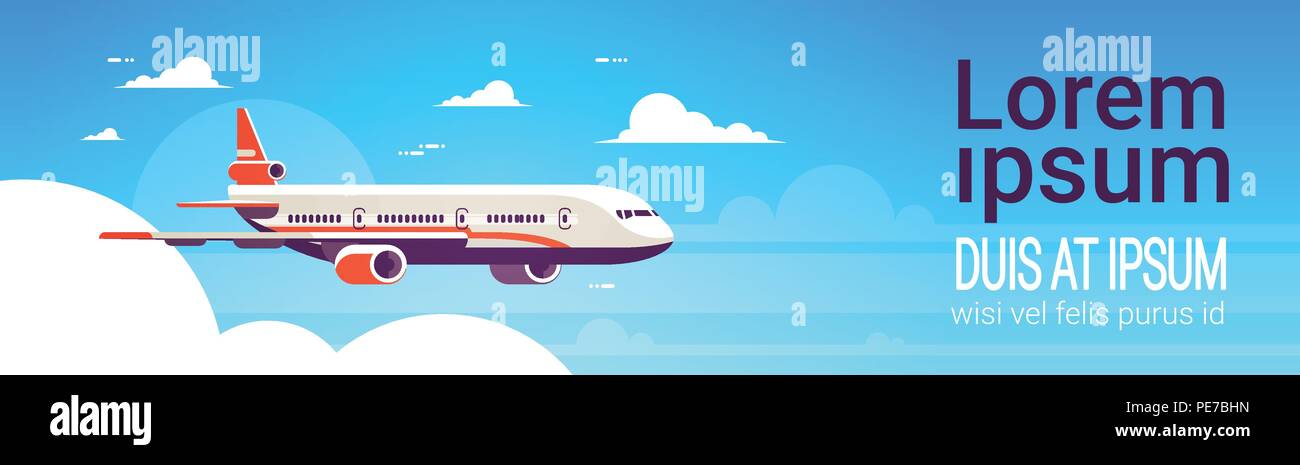 flying airplane express delivery shipping international transportation ...