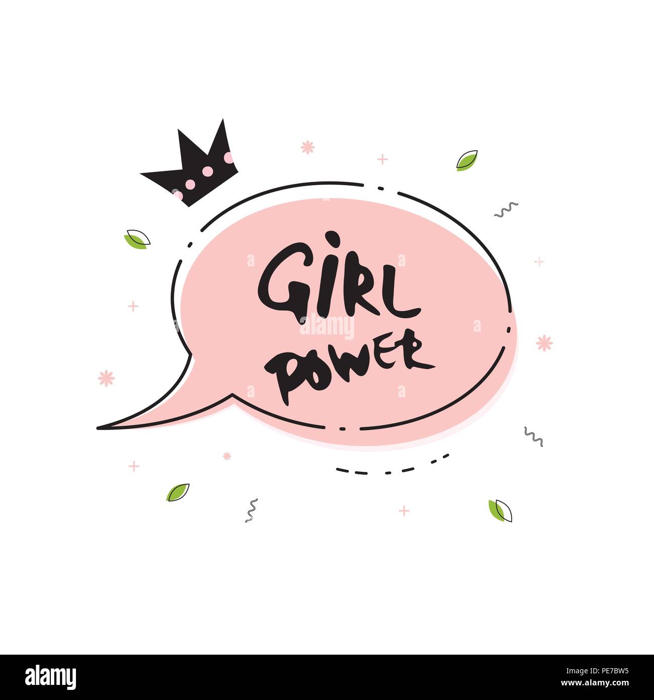 Girl Power composition. Vector illustration Stock Vector Image & Art ...