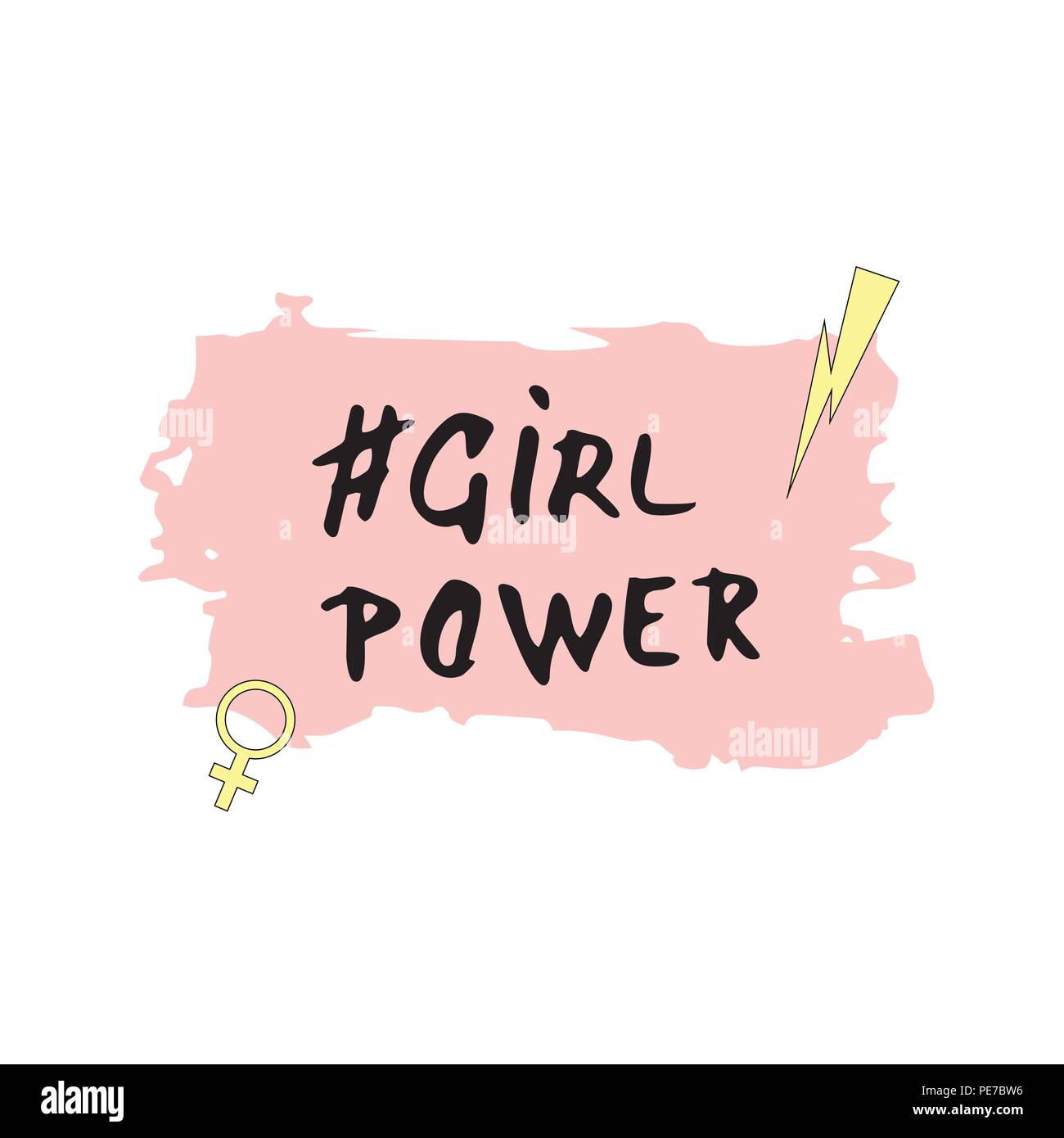 Girl Power composition. Vector illustration Stock Vector Image & Art ...