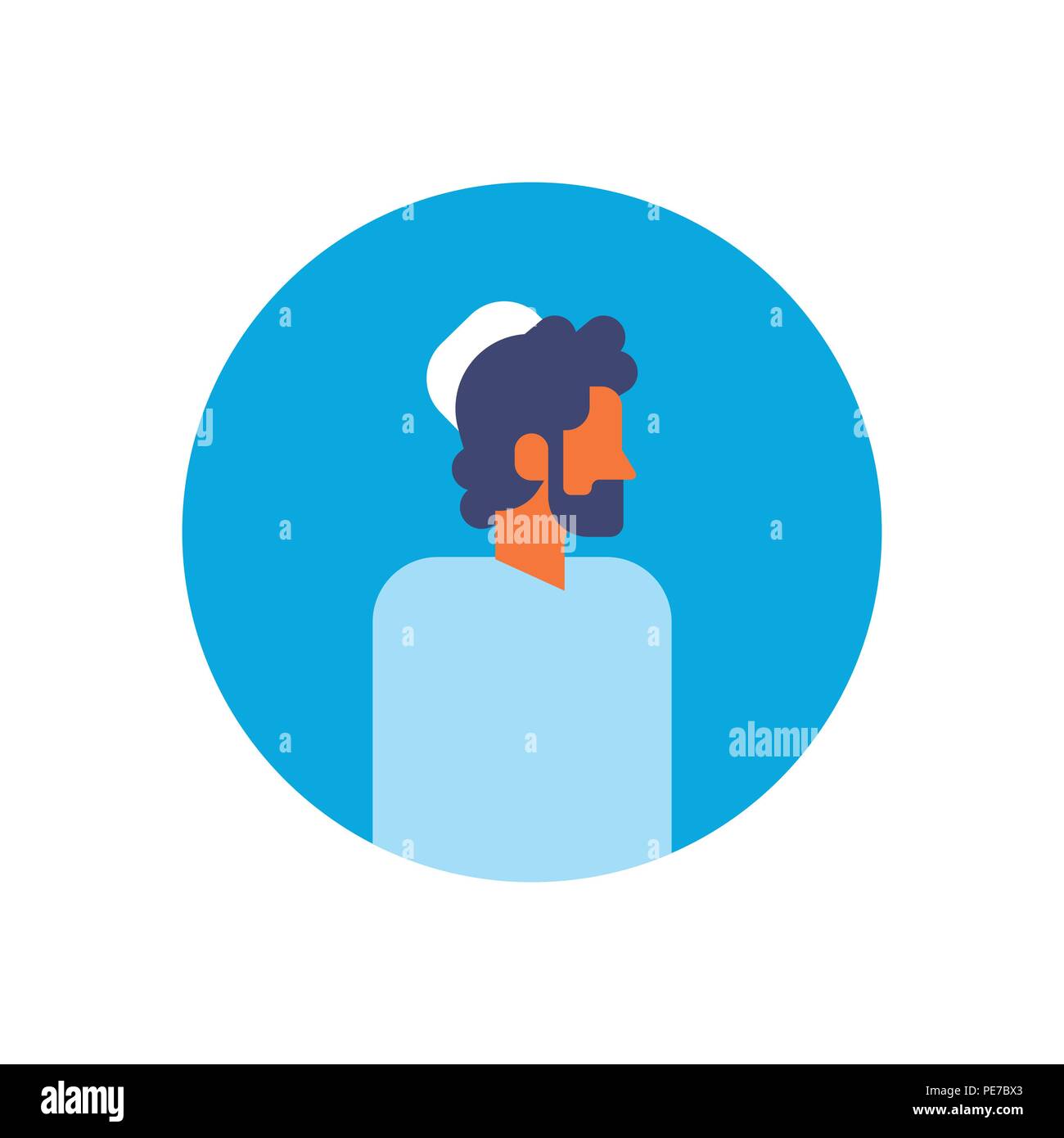 Arabic man beard profile avatar icon arab businessman portrait male ...