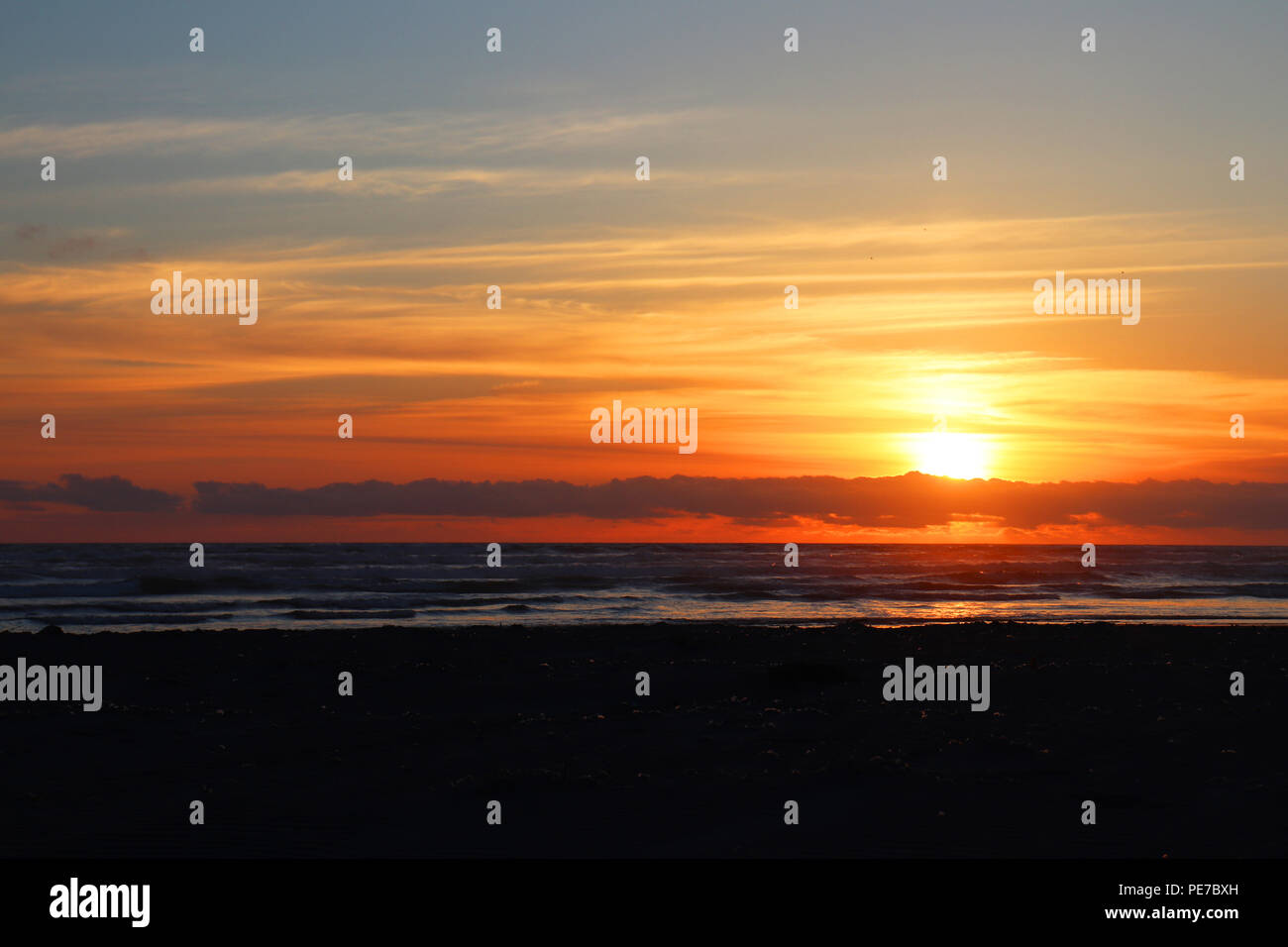 Sunset at Ocean City Beach Stock Photo - Alamy