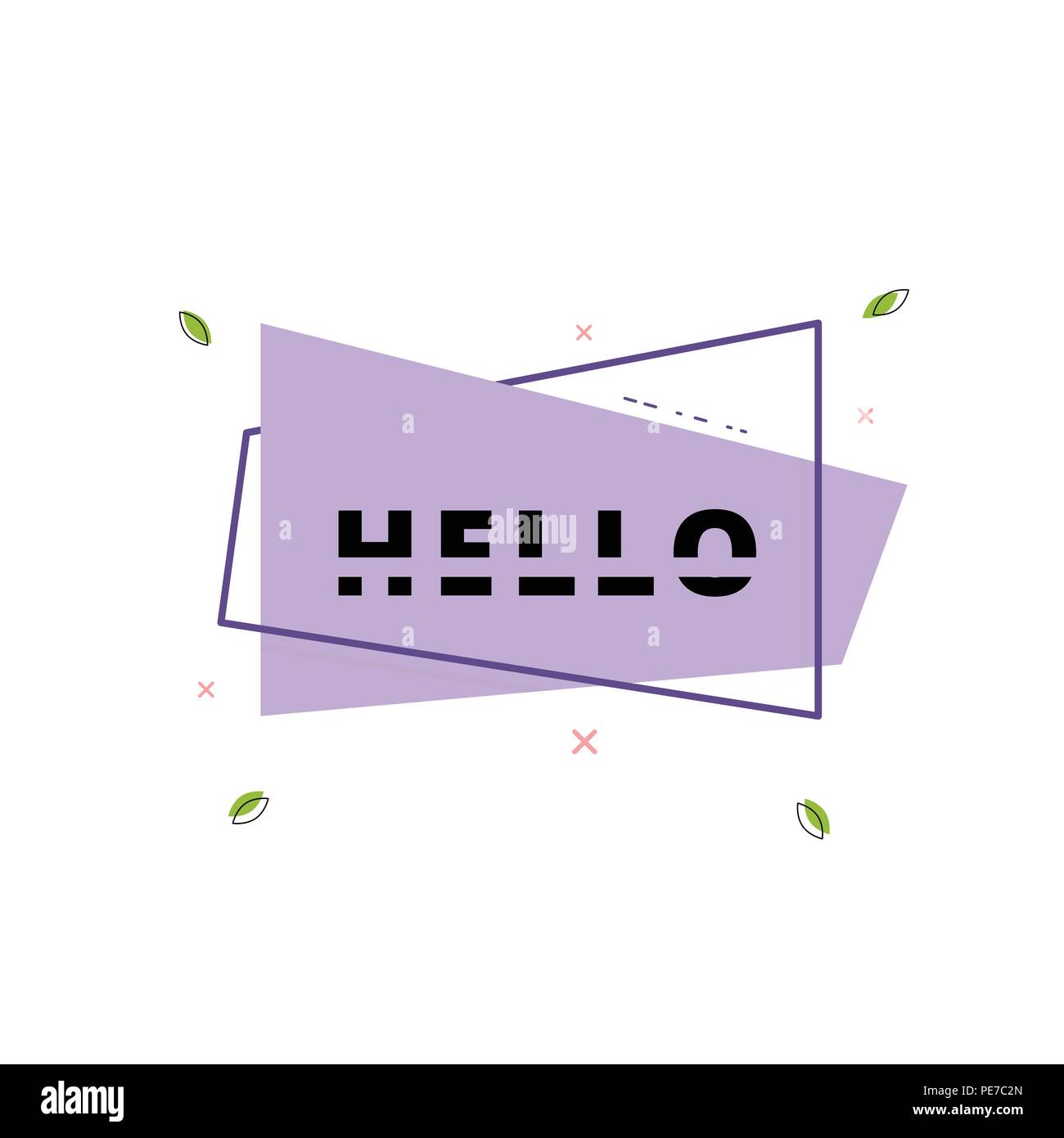 Hello banner. Vector illustration Stock Vector Image & Art - Alamy