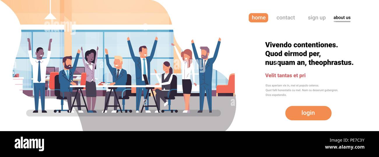 Teamwork banner horizontal cartoon hi-res stock photography and images ...