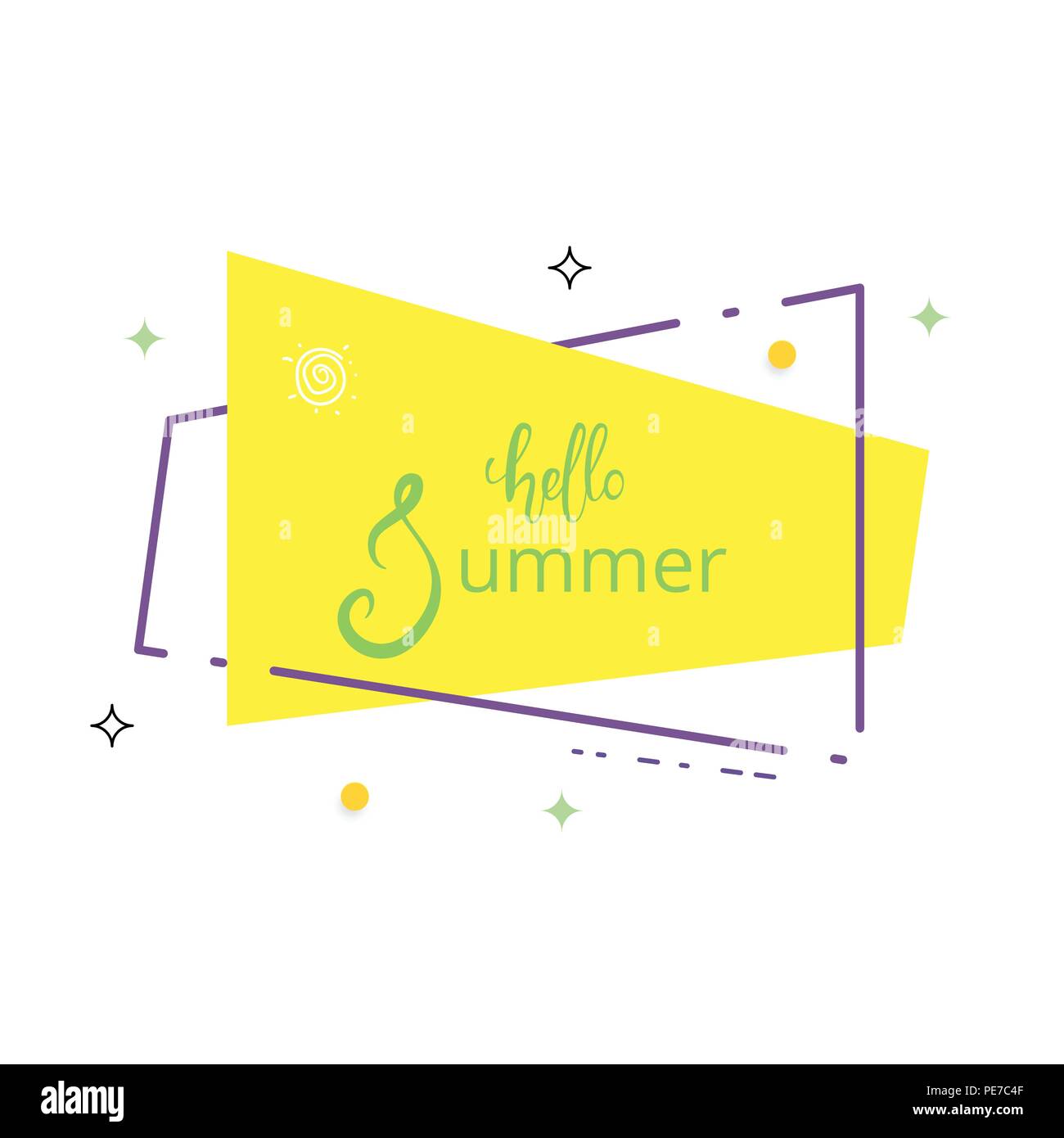 Hello Summer banner. Vector illustration Stock Vector Image & Art - Alamy