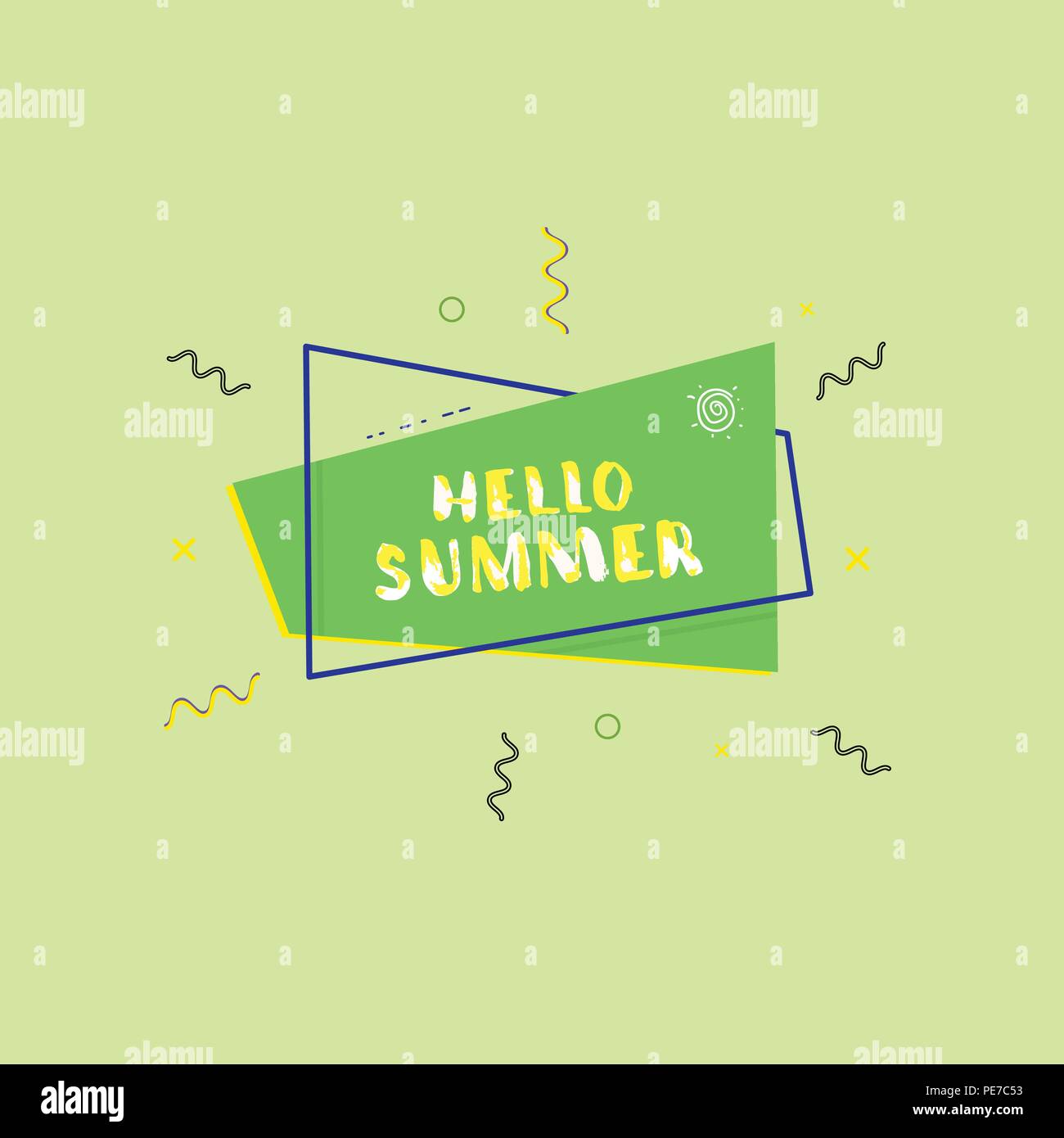 Hello Summer banner. Vector illustration Stock Vector Image & Art - Alamy
