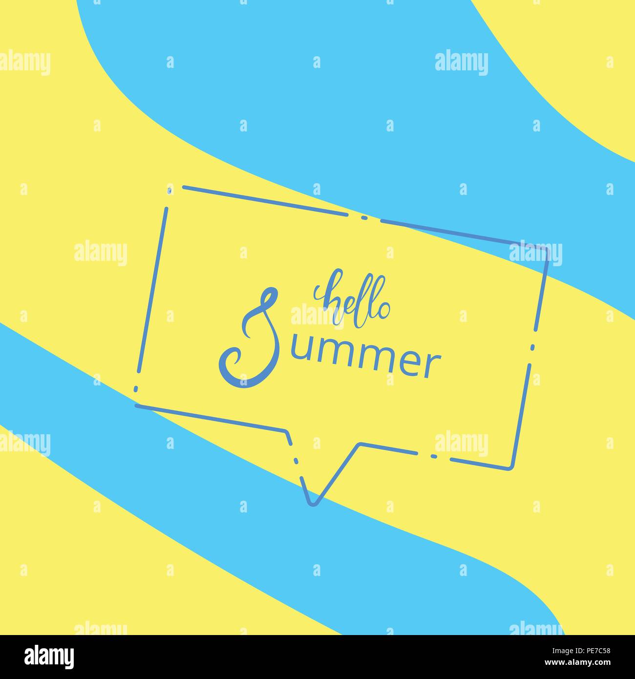 Hello Summer banner. Vector illustration Stock Vector Image & Art - Alamy