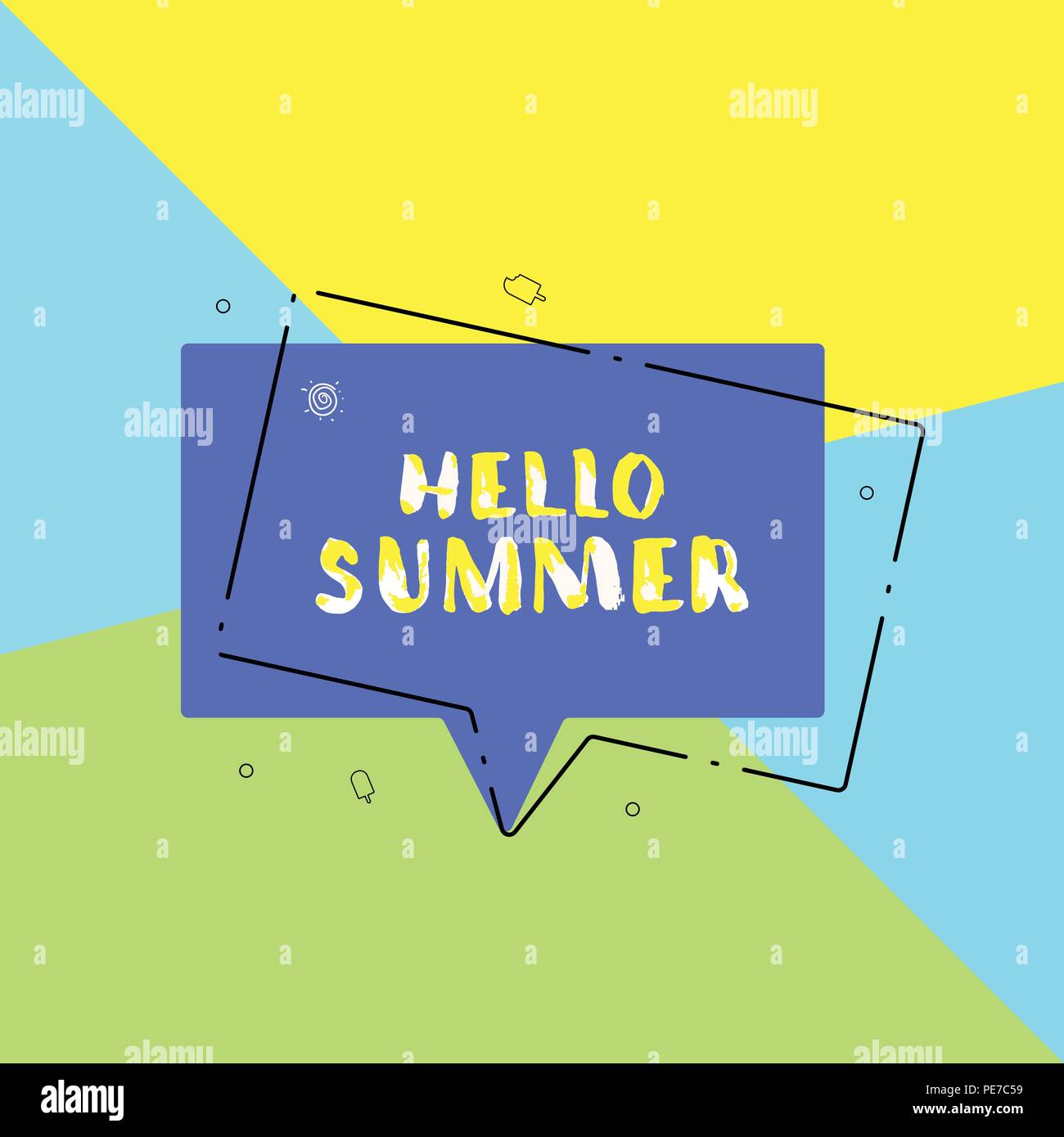 Hello Summer banner. Vector illustration Stock Vector Image & Art - Alamy
