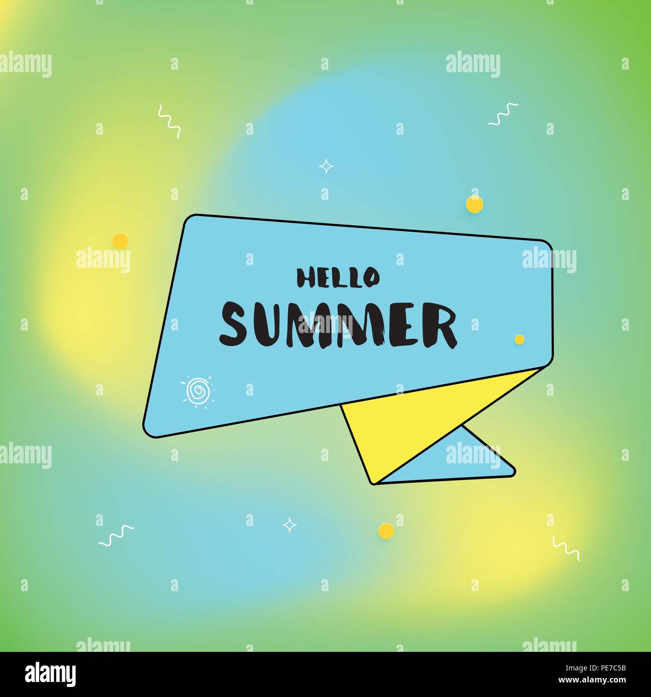 Hello Summer banner. Vector illustration Stock Vector Image & Art - Alamy