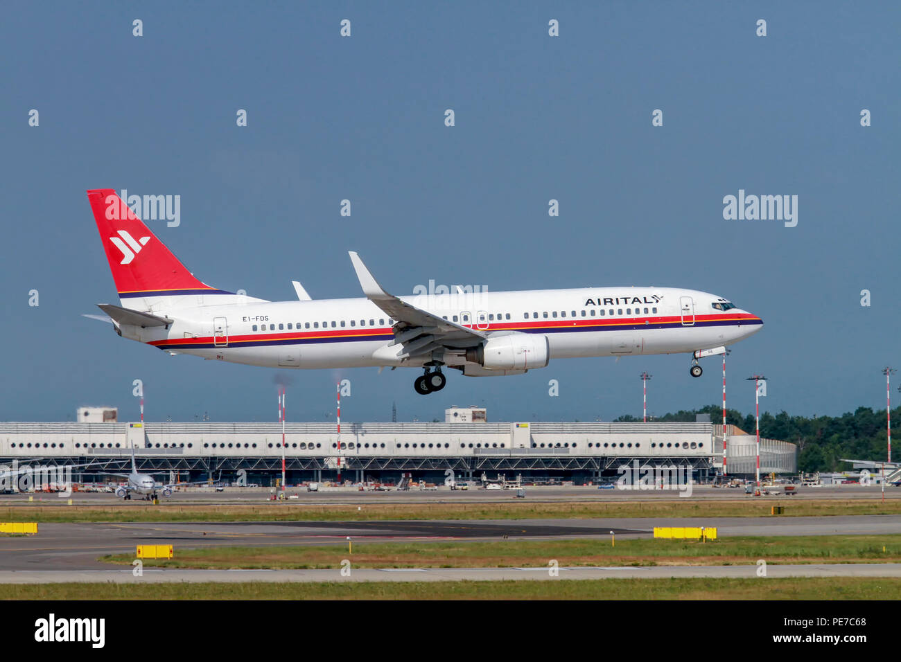 AirItaly Boeing 737 Next Gen passenger jet at takeoff Photographed at ...