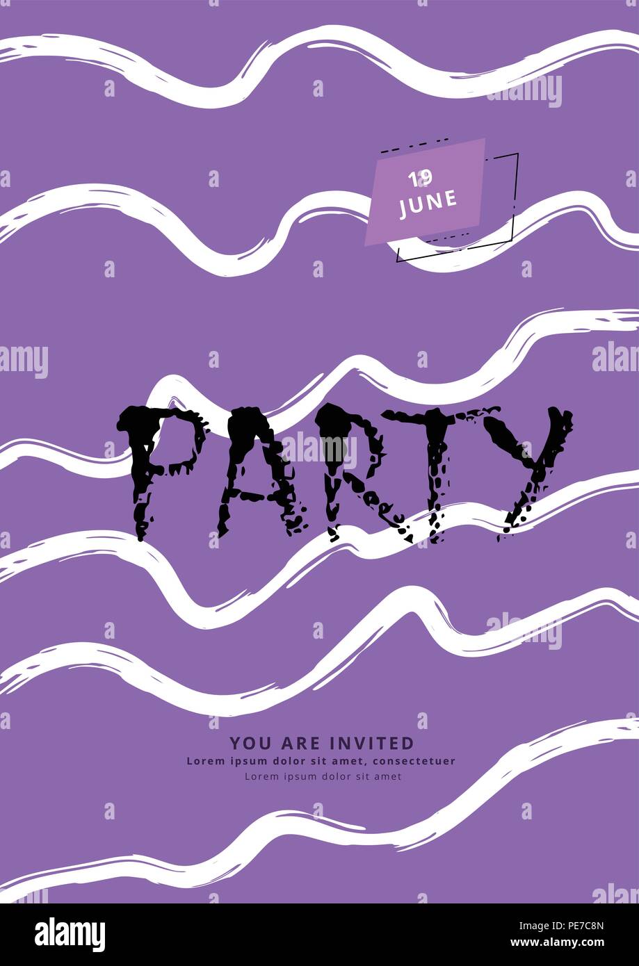 Vertical Party banner. Template for holiday design. Vector illustration ...