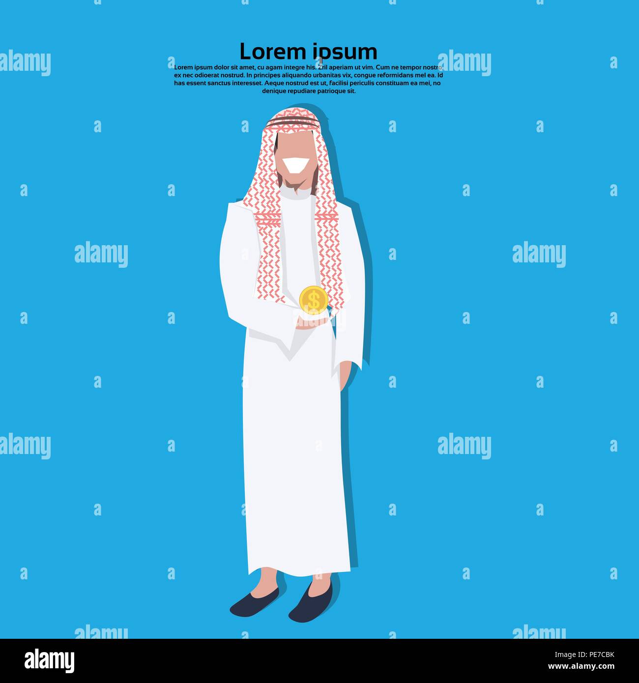 Arabic business man holding dollar coin money growth wealth concept ...