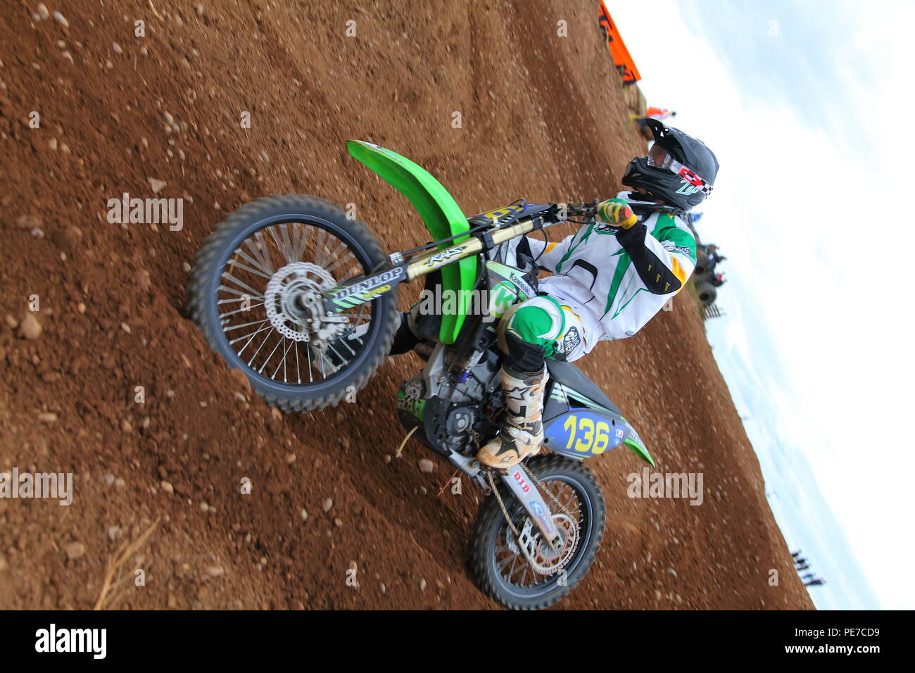 Dirt bike racing at Fat Cat Moto Parc Stock Photo - Alamy