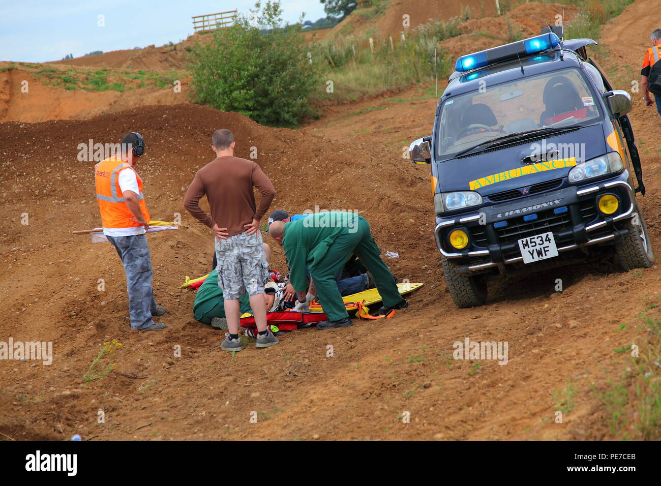 Dirt bike racing at Fat Cat Moto Parc Stock Photo - Alamy