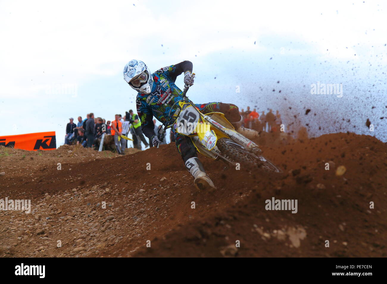 Dirt bike racing at Fat Cat Moto Parc Stock Photo - Alamy