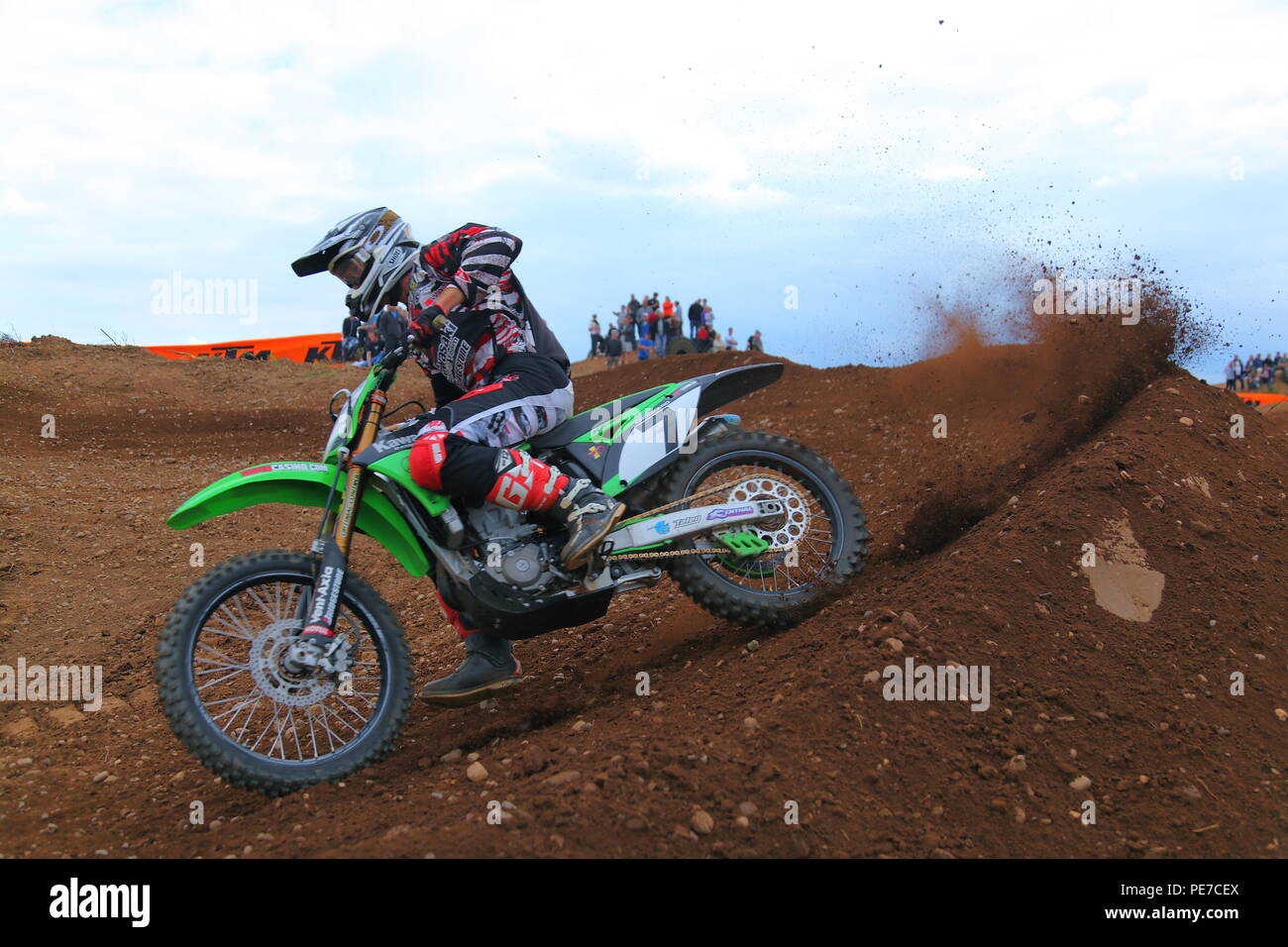 Dirt bike racing at Fat Cat Moto Parc Stock Photo - Alamy
