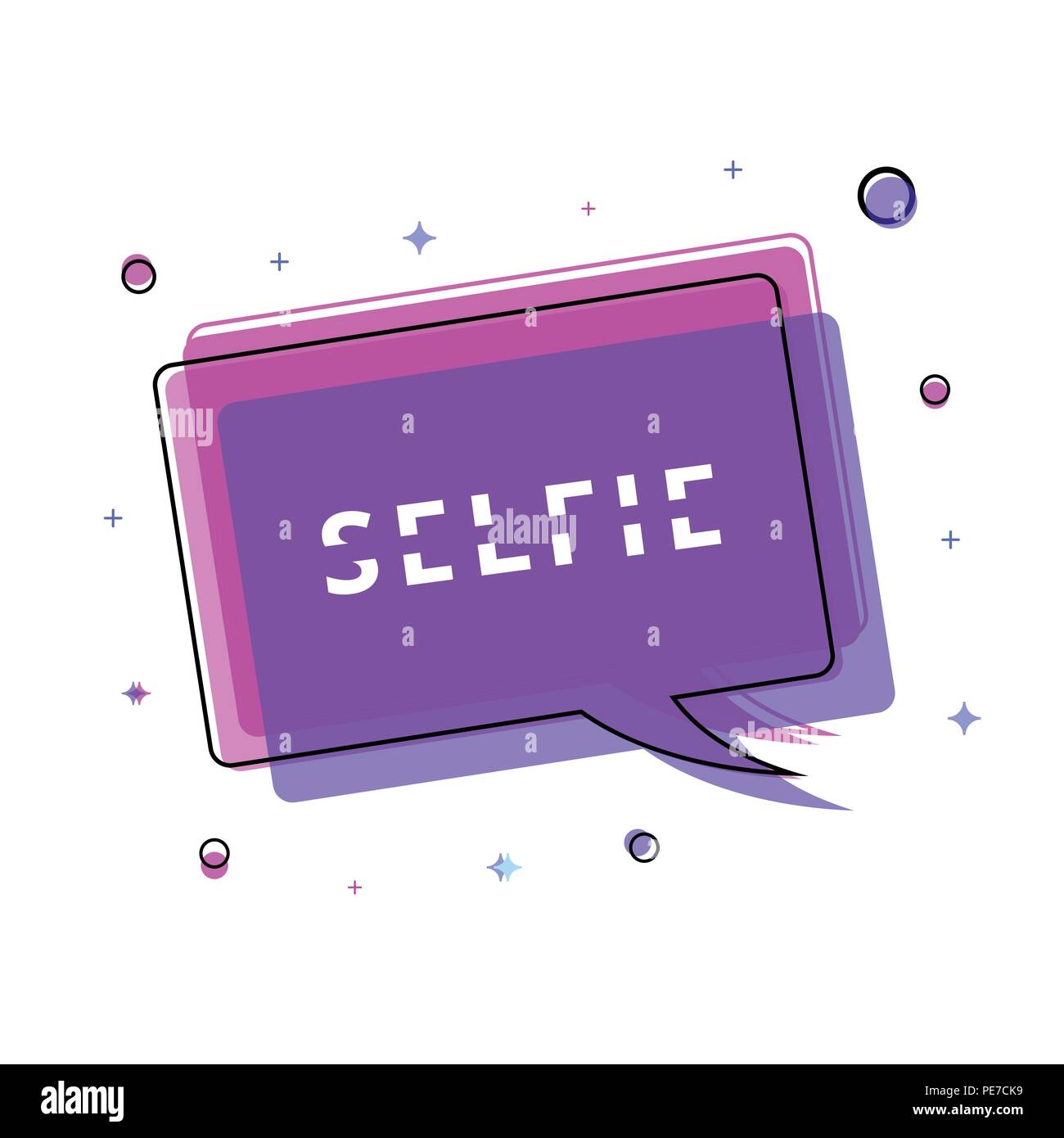 Selfie card isolated on white background. Vector illustration Stock ...