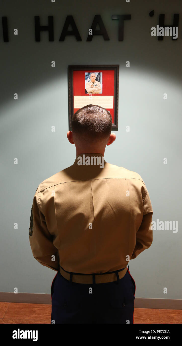 Staff Sgt. Jason E. Stevens, detachment commander, Marine Security ...