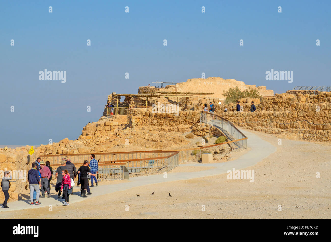 Israel, Masada Tourists visiting the site Stock Photo - Alamy