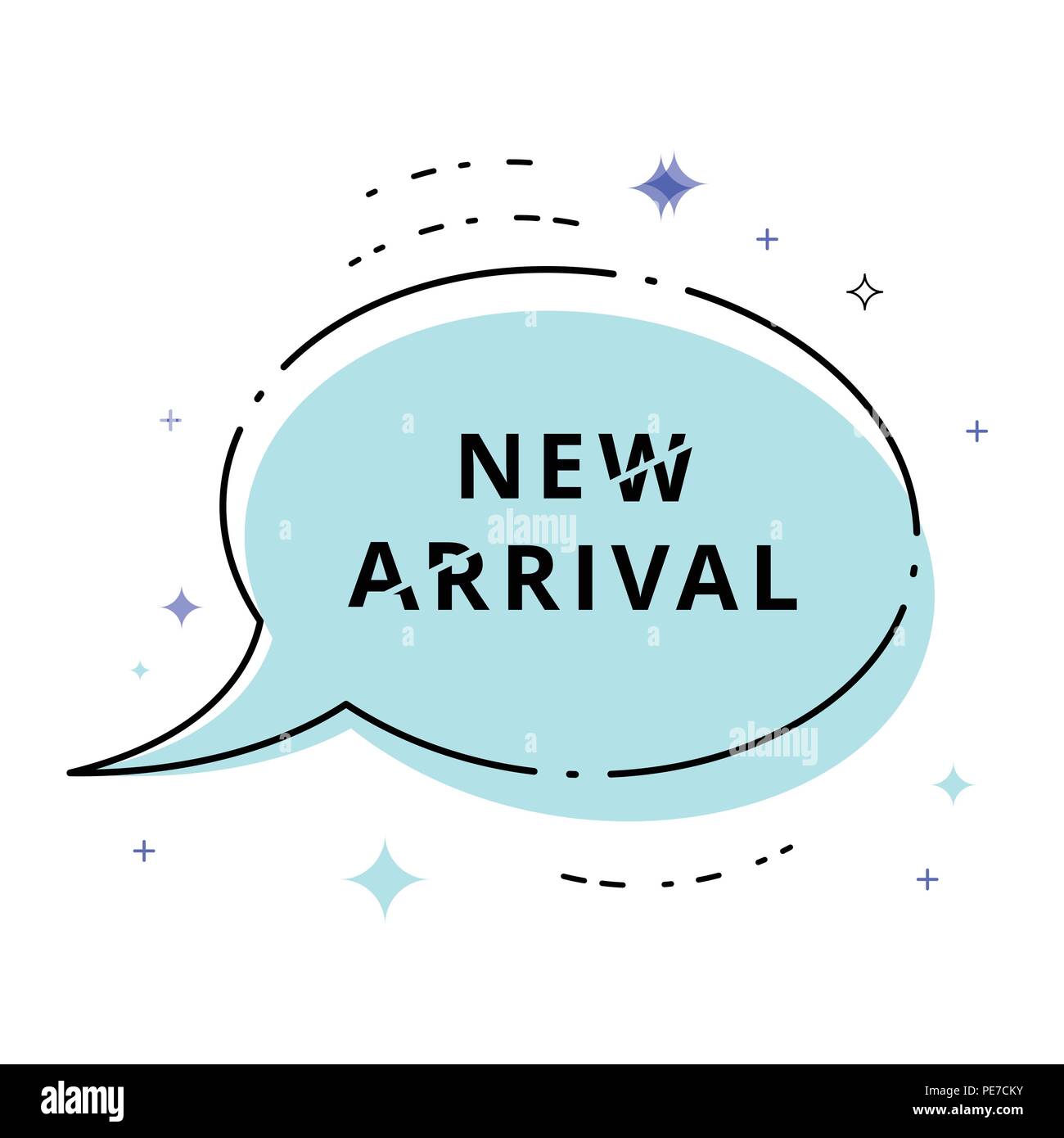 New Arrival card isolated on white background. Vector illustration ...