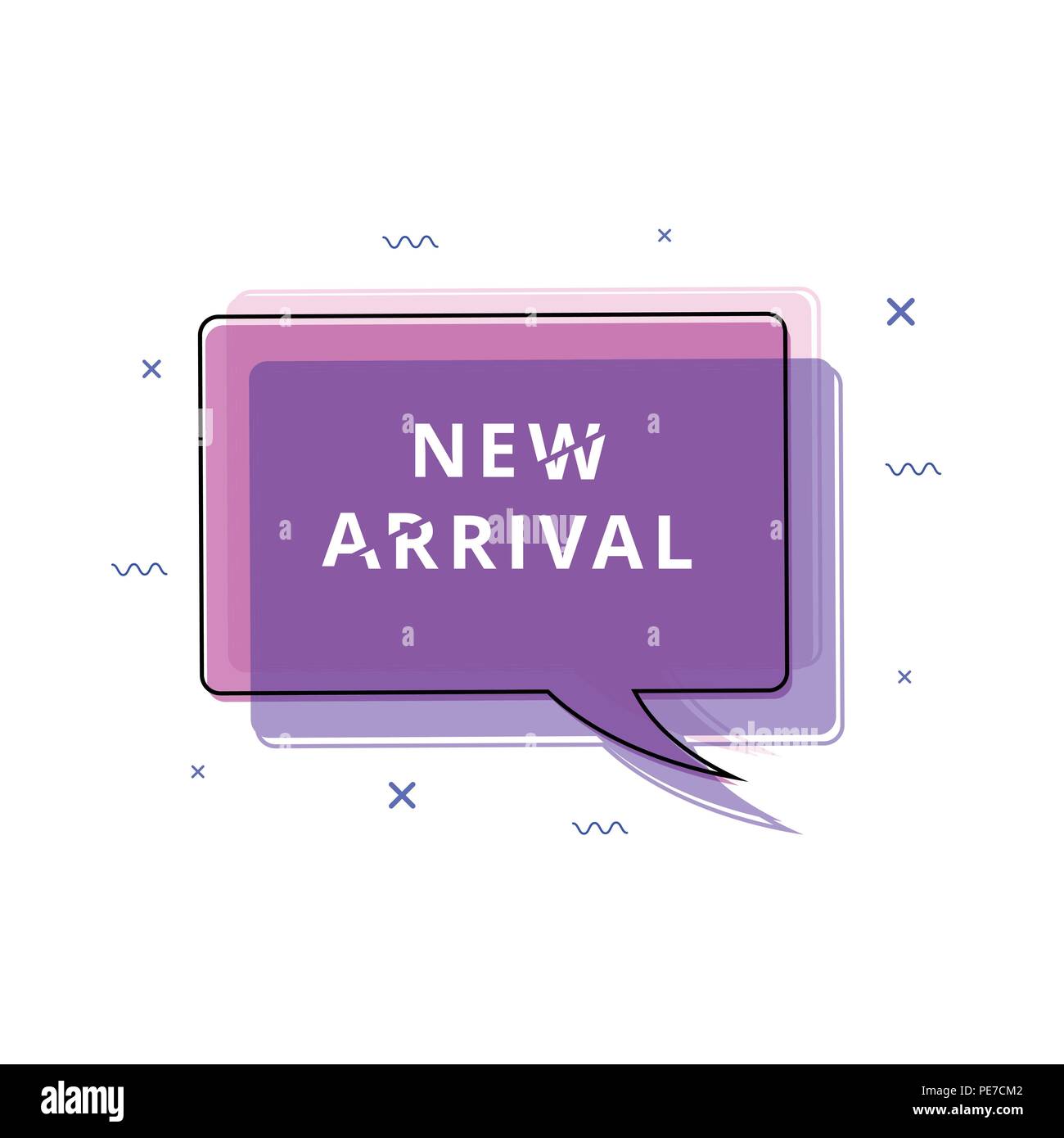 New Arrival card isolated on white background. Vector illustration ...