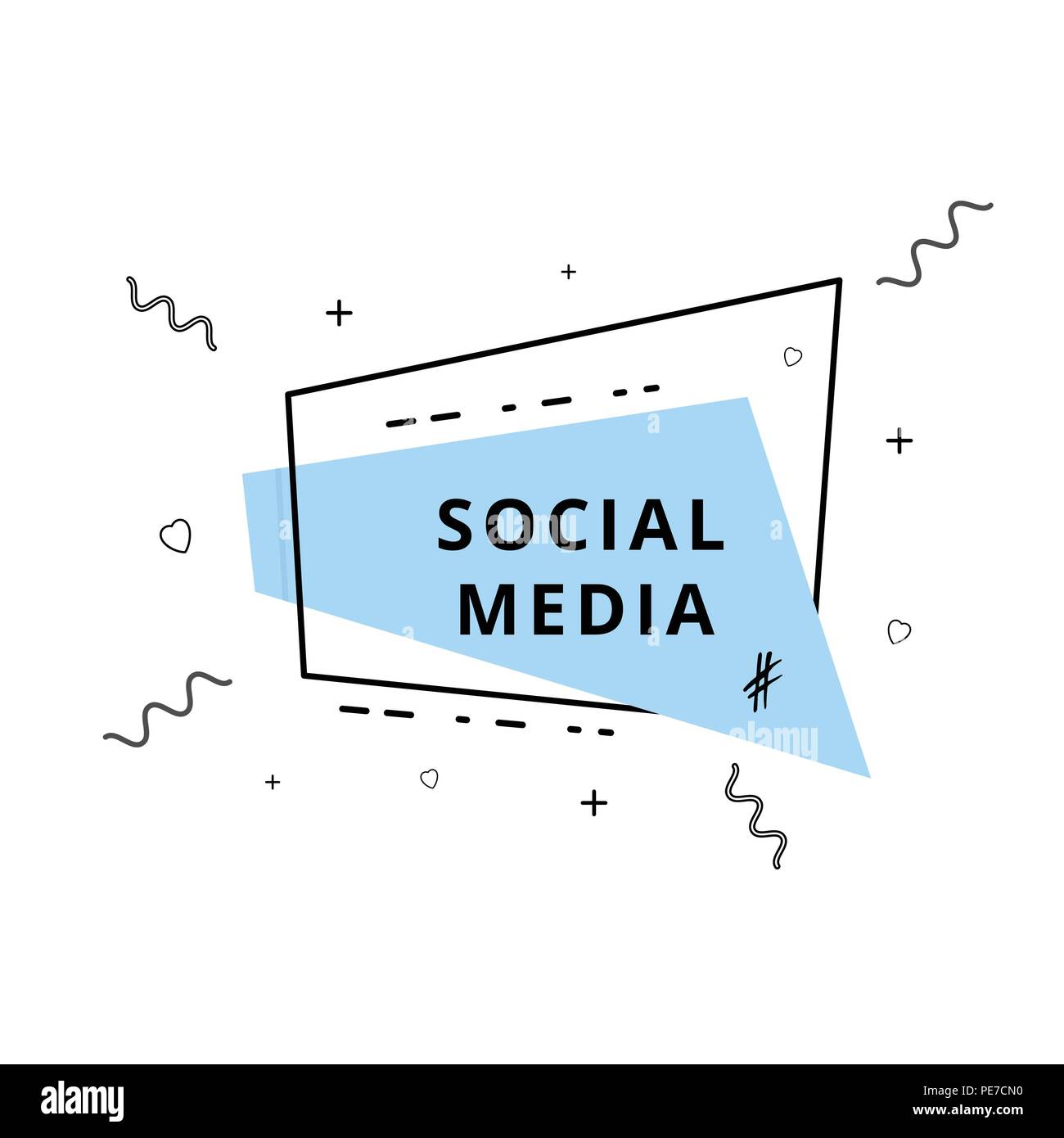 Social Media card isolated on white background. Vector illustration ...