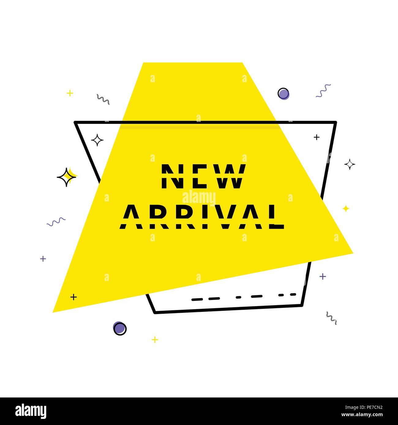 New Arrival card isolated on white background. Vector illustration ...