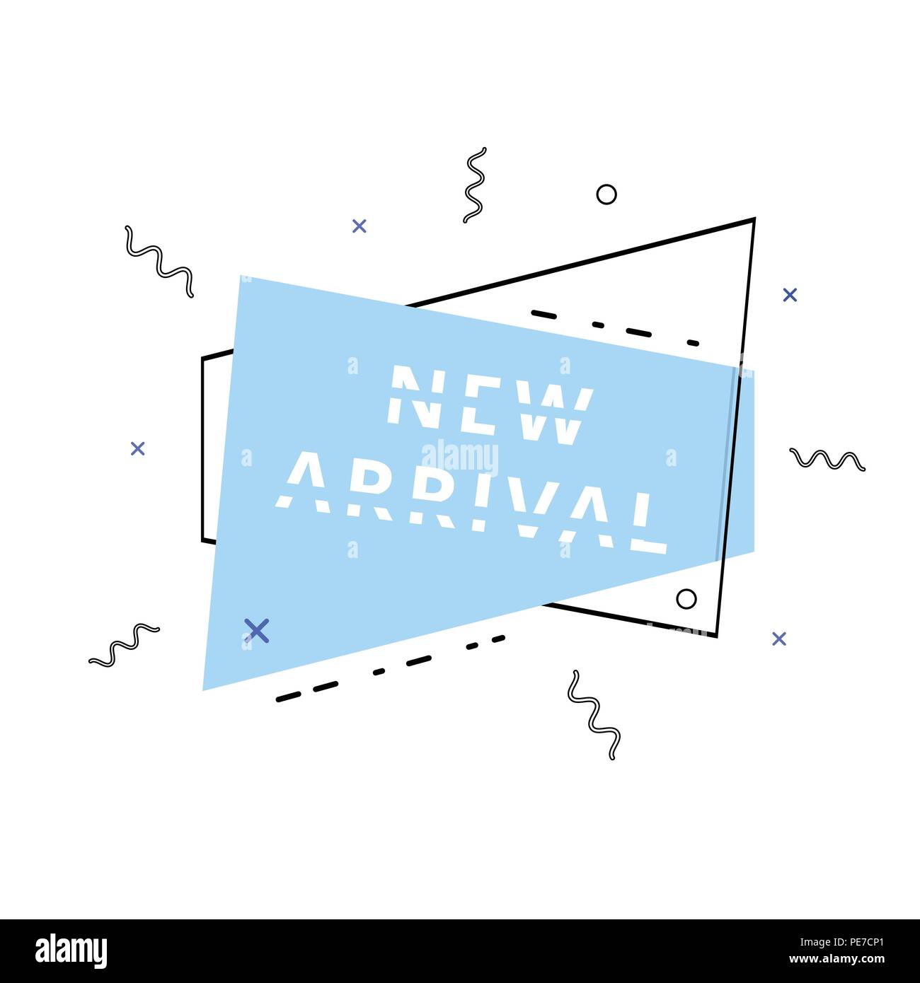 New Arrival card isolated on white background. Vector illustration ...